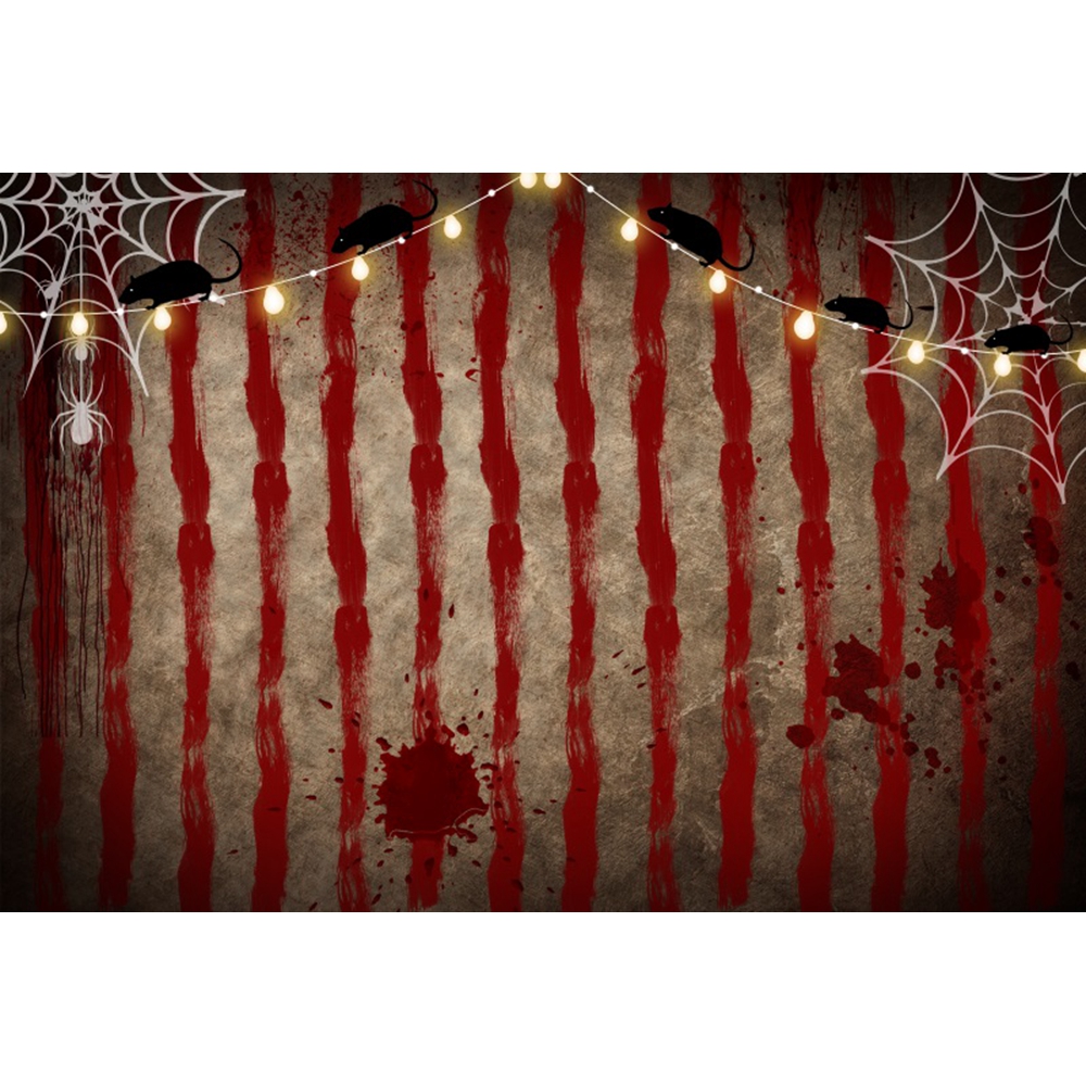 Horror Circus Halloween Backdrop Giant Evil Clown Entrance Scary Skull ...
