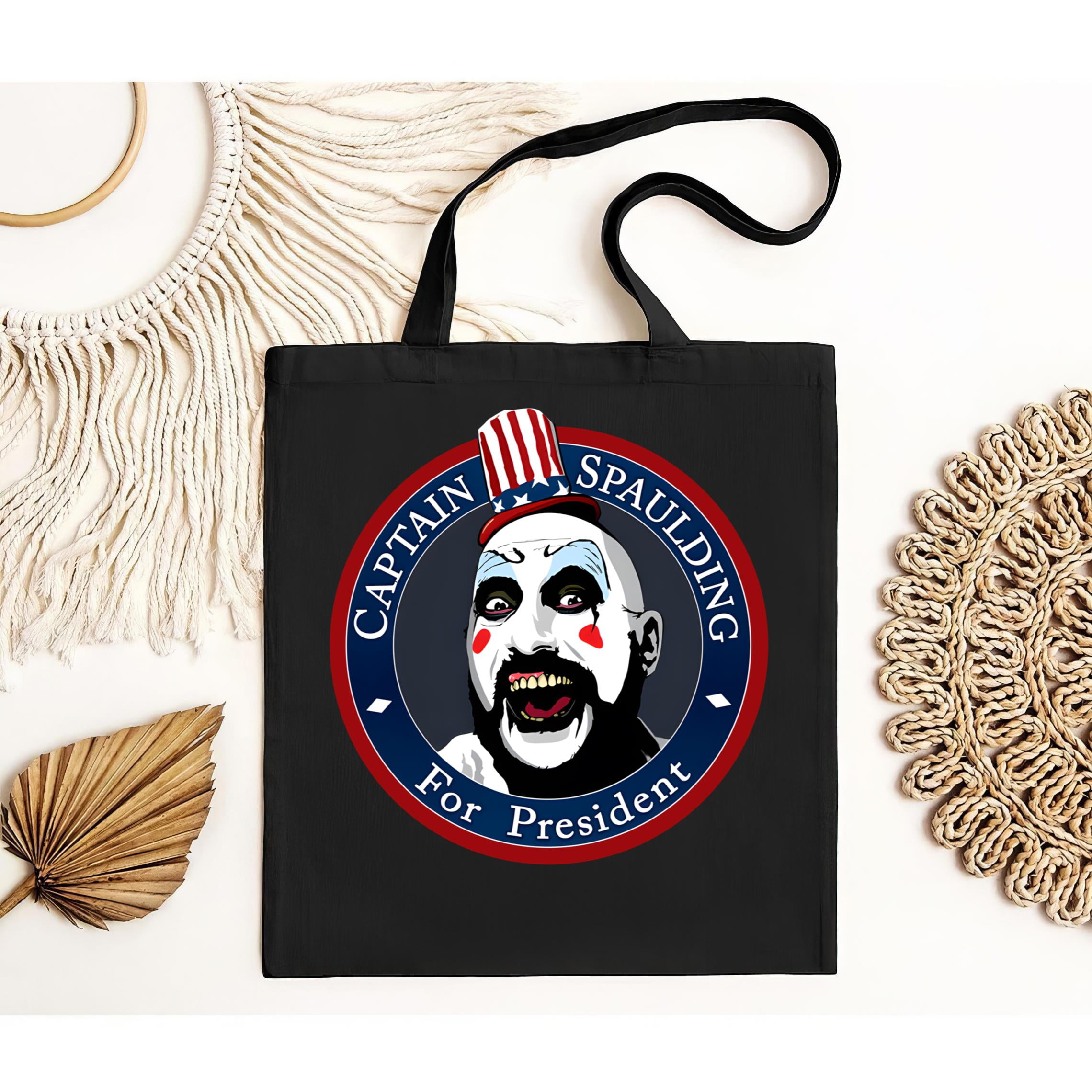 Horror Clown-Inspired Political Parody Bag – Creepy TV Villain Graphic ...