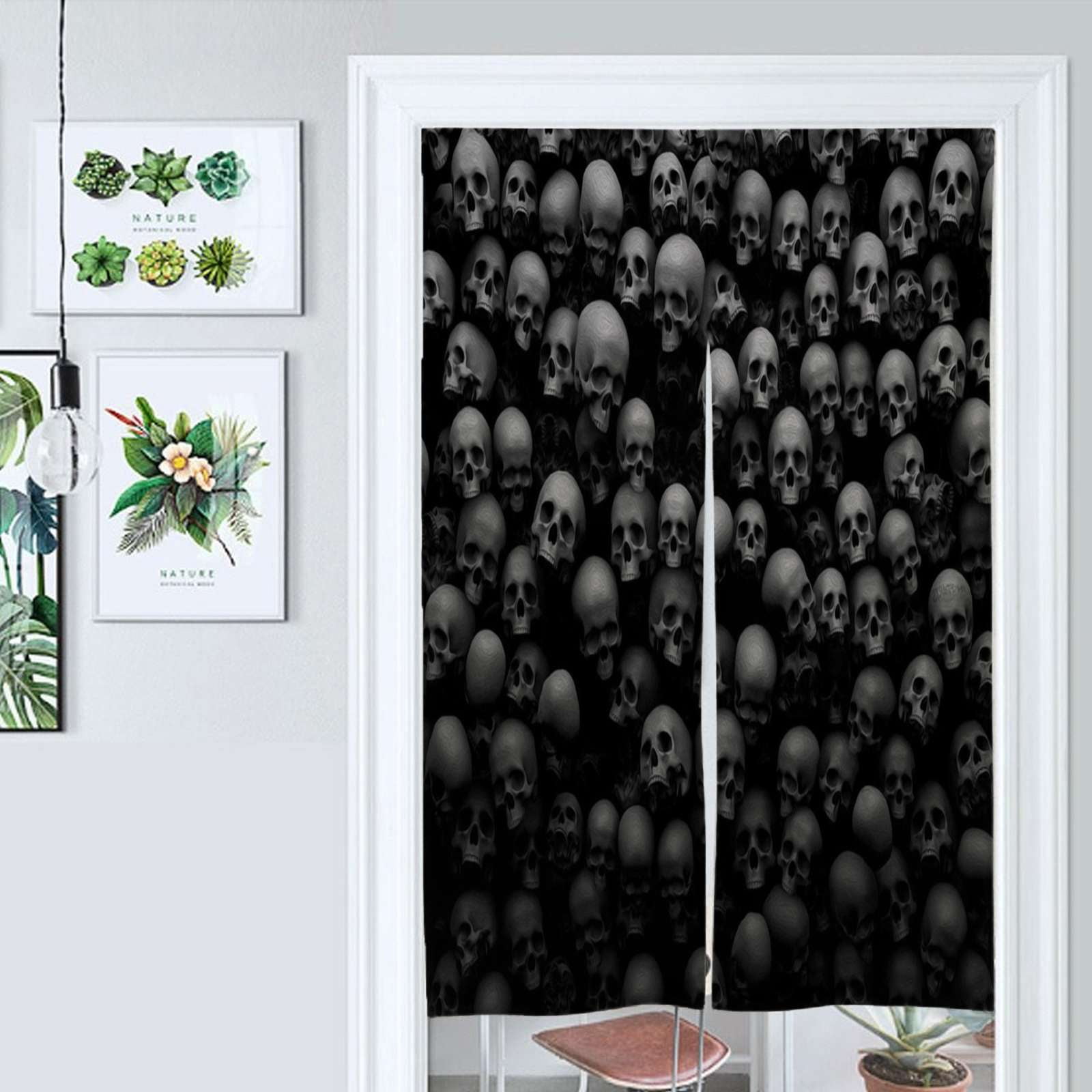 Horror Collection Skull Door Curtain Nordic Living Room DoorCurtain ...