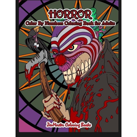 Adult Color by Number Coloring Books: Horror Color By Numbers Coloring ...