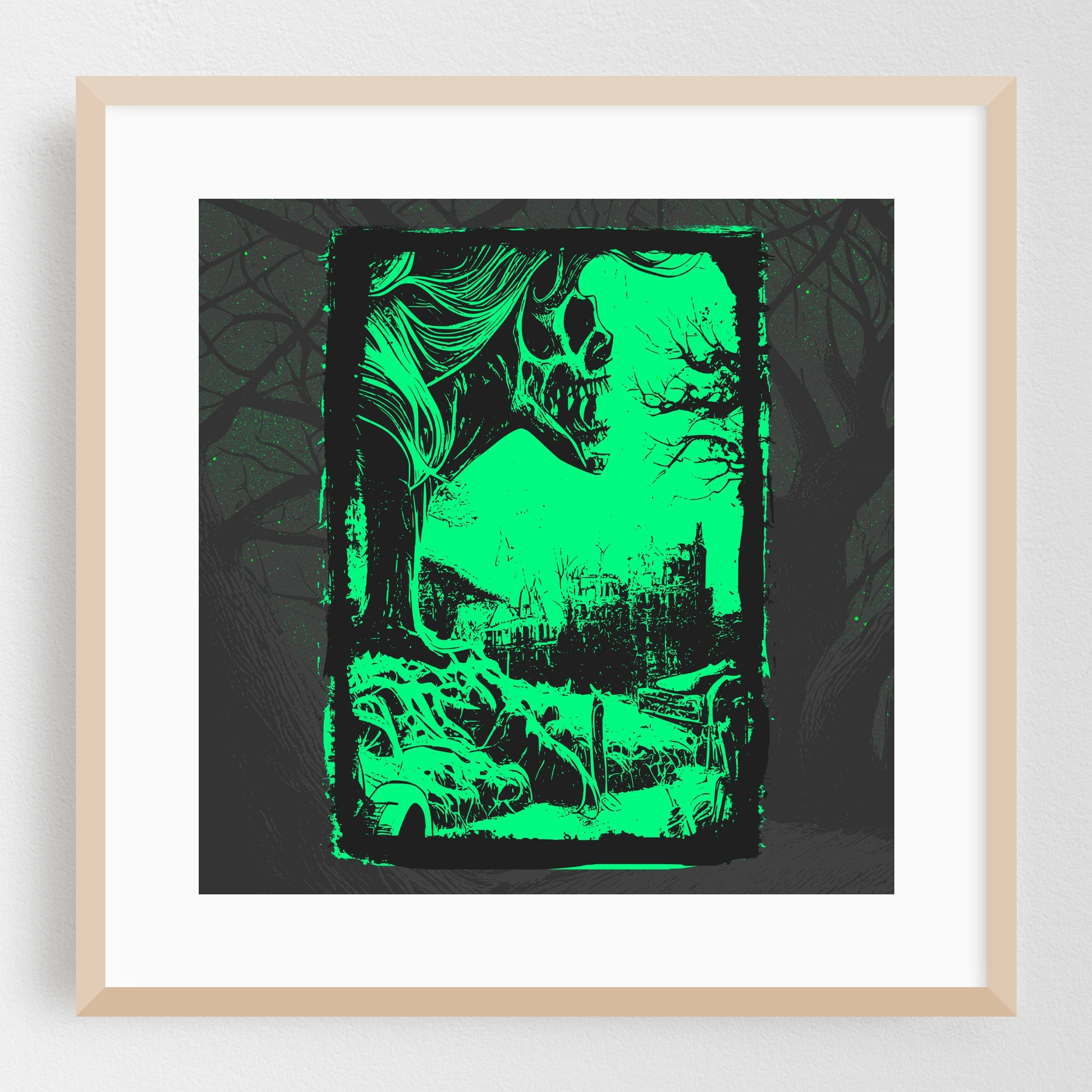 Horror Creatures and Scary Monsters. Episode 23 - Illustration Skull ...
