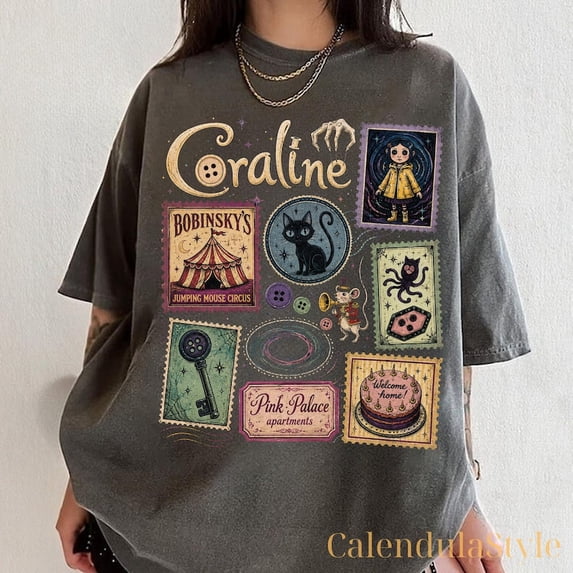 Horror Doll Book Stamps Scary Coraline Character Vintage Halloween ...