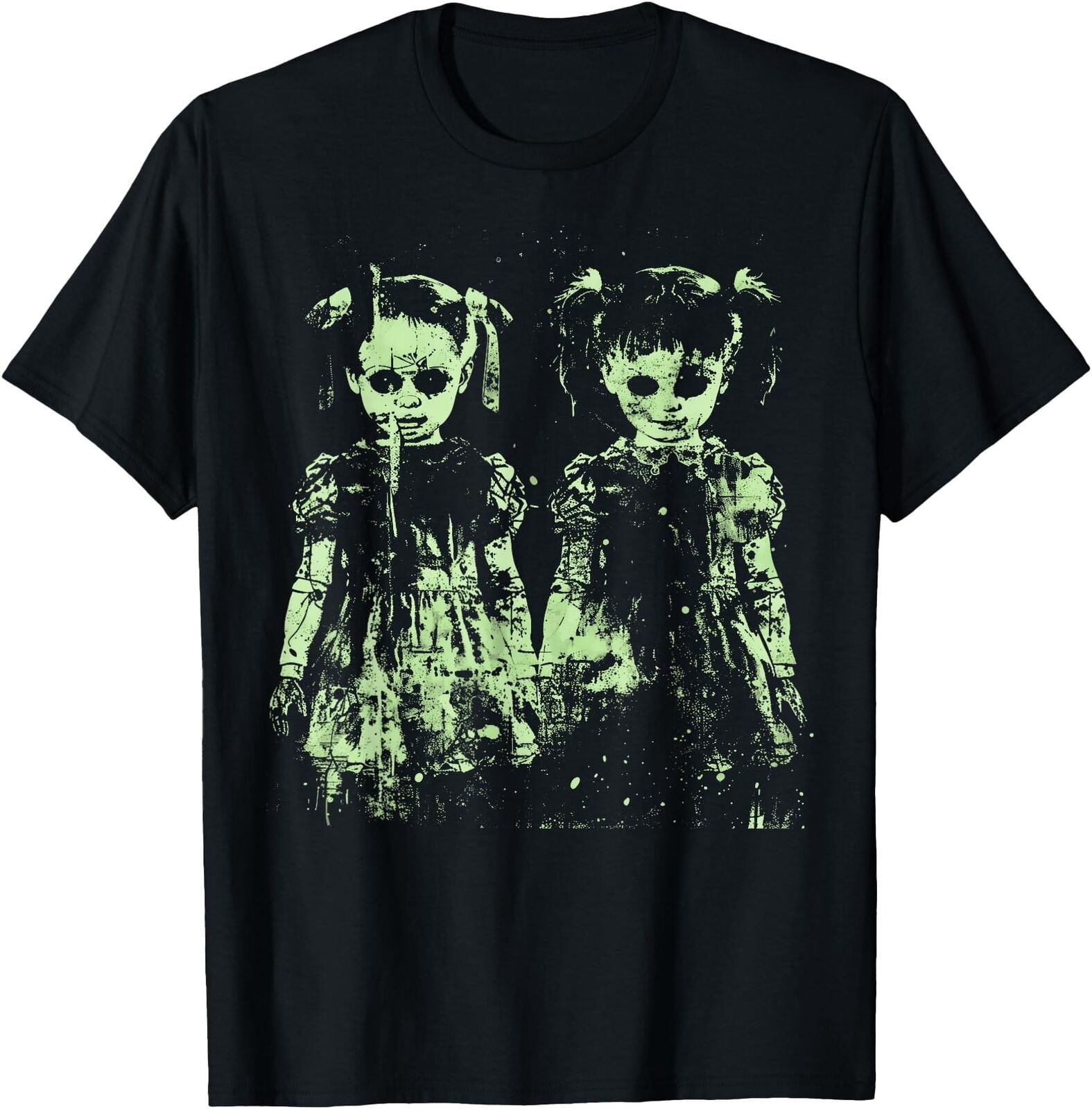 Horror Doll Creepy Cute Haunted Green Pastel Goth Alt Scary T Shirt Men ...