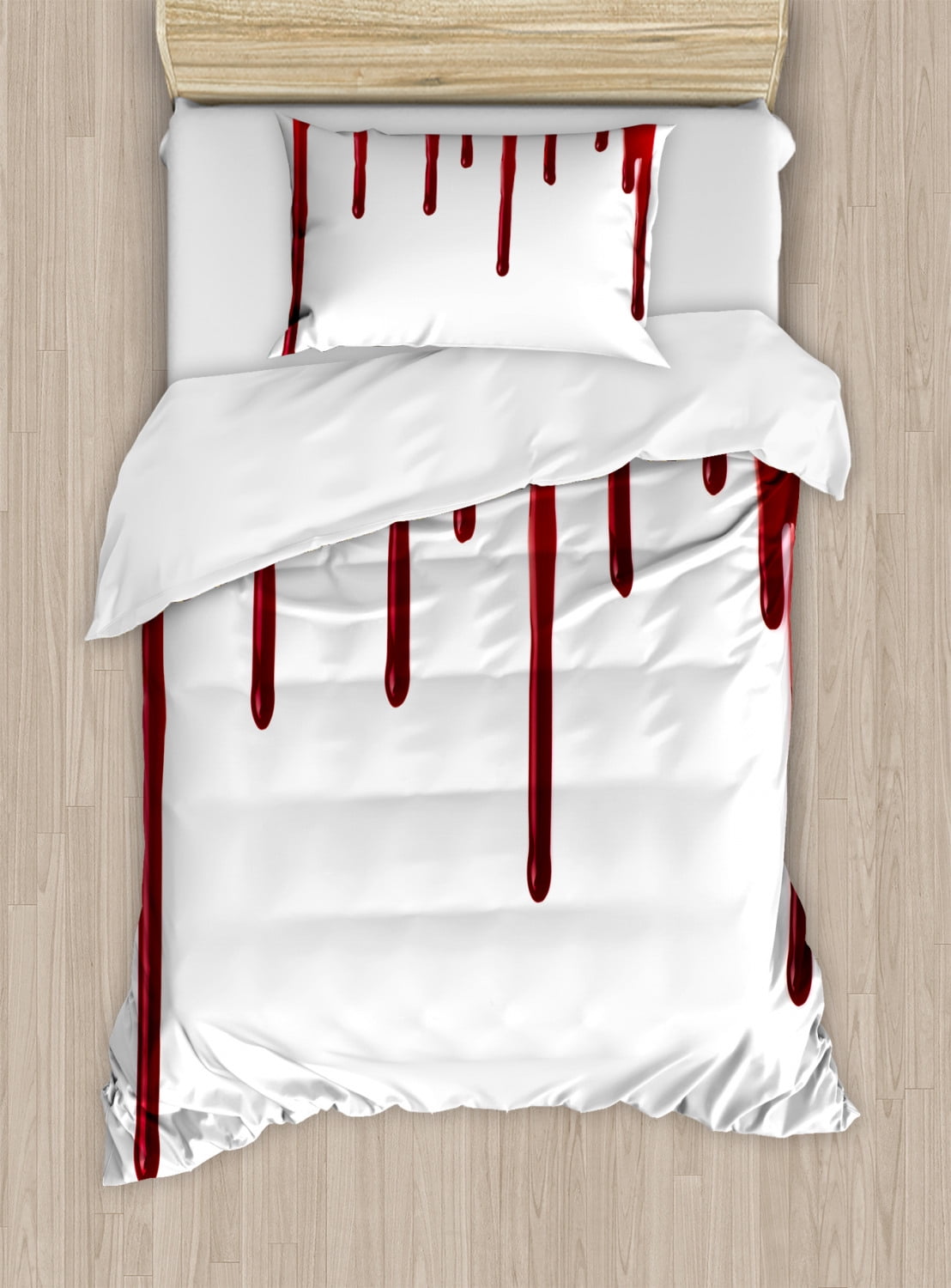 Horror Duvet Cover Set, Flowing Blood Horror Spooky Halloween Zombie ...