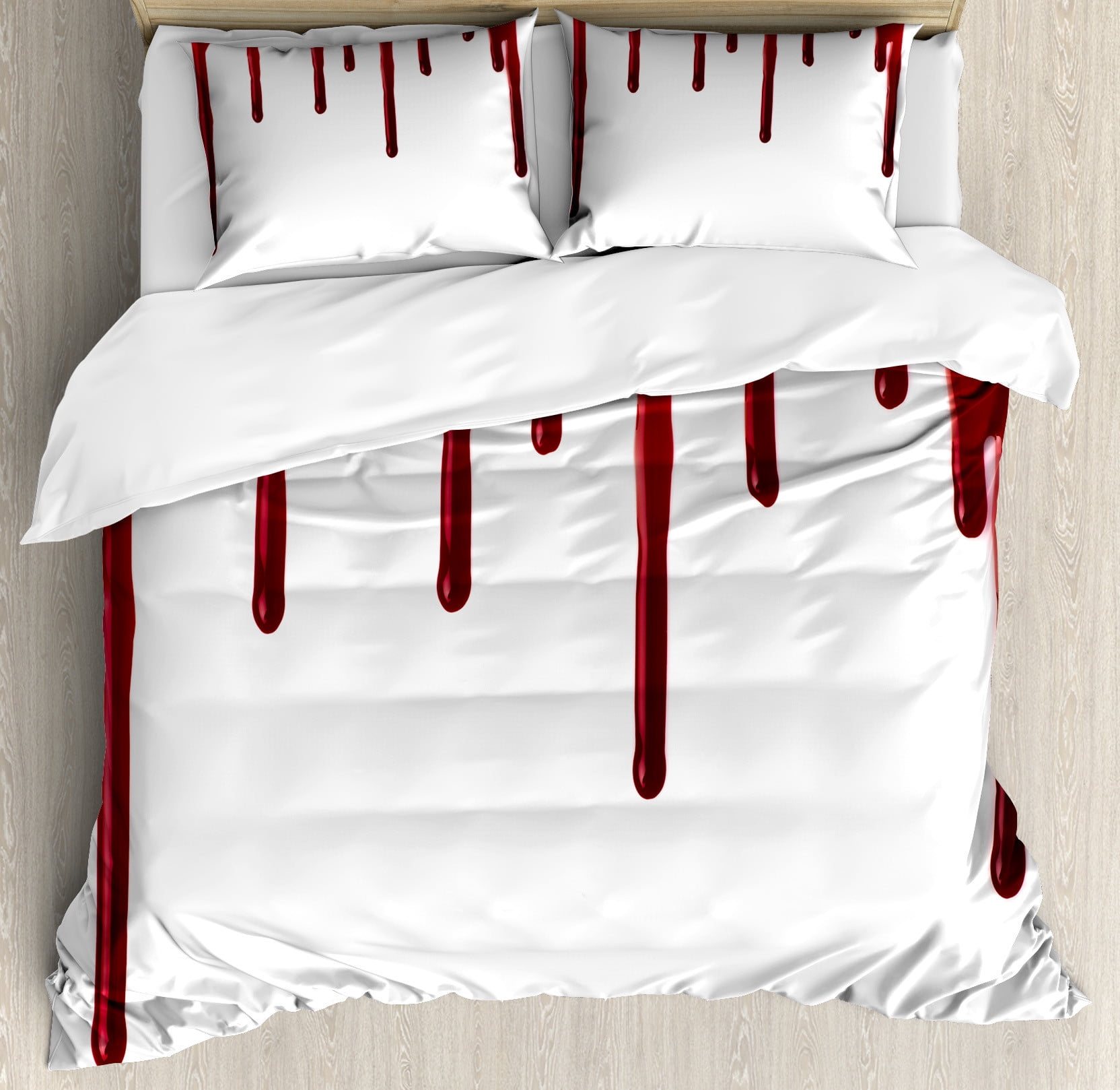 Horror Duvet Cover Set, Flowing Blood Horror Spooky Halloween Zombie ...