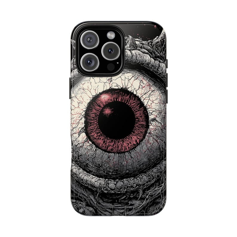 Horror Eyeball Dark Fantasy Creepy Art Design Phone Case with iPhone 17 ...