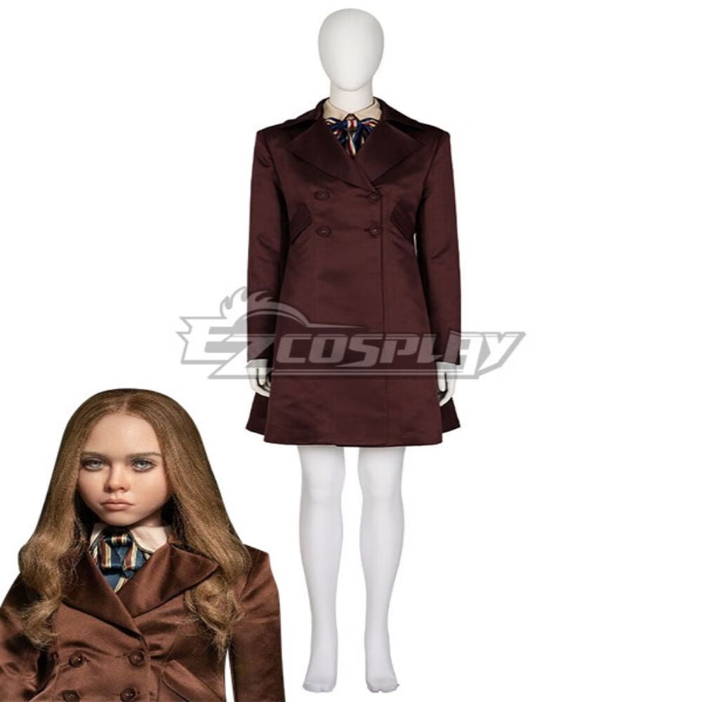 Horror Film M3GAN AI Doll Megan Cosplay Clothing (Brown Trench Coat ...