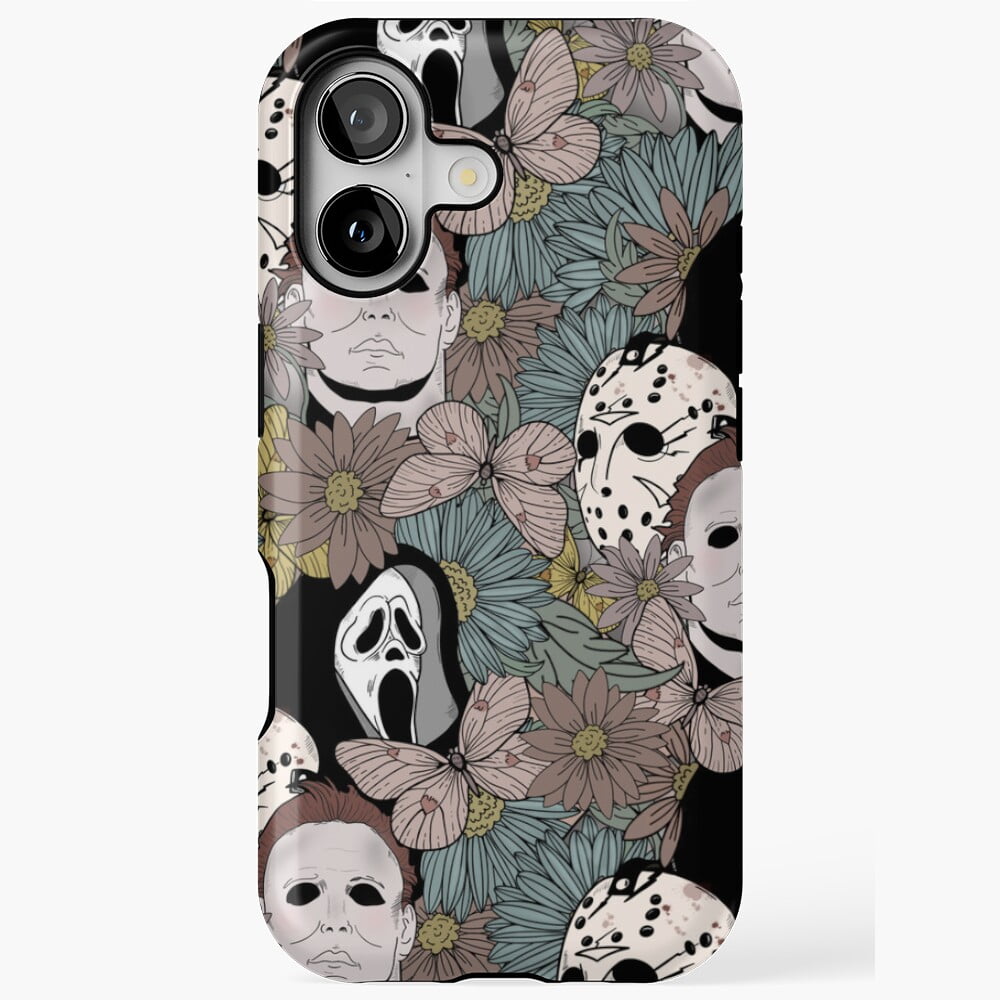 Horror Flowers Gothic Floral Fantasy Pattern for iPhone 17 to 11 Pro ...