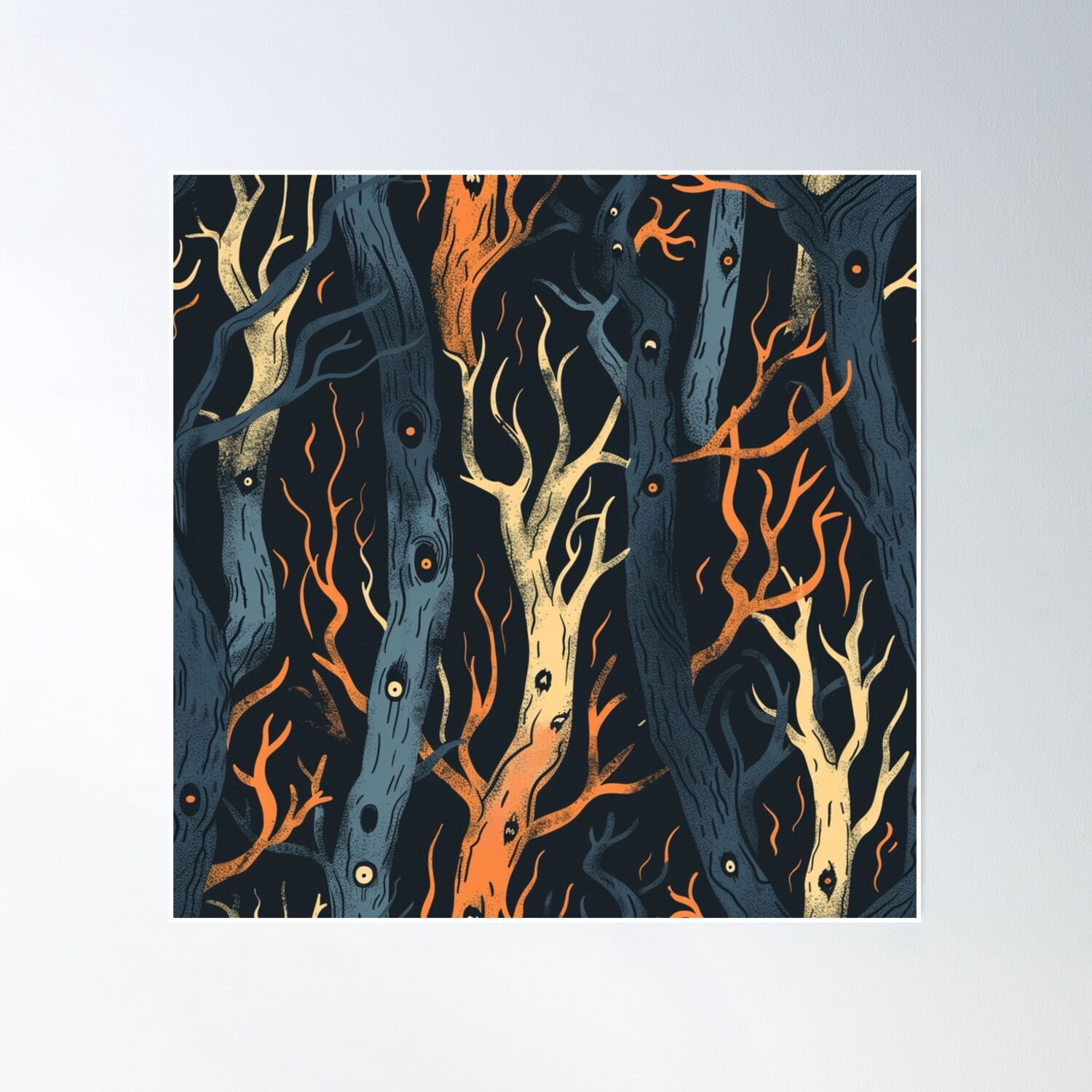 Horror Forest, Seamless Pattern, Vintage Horror, Seamless Forest ...