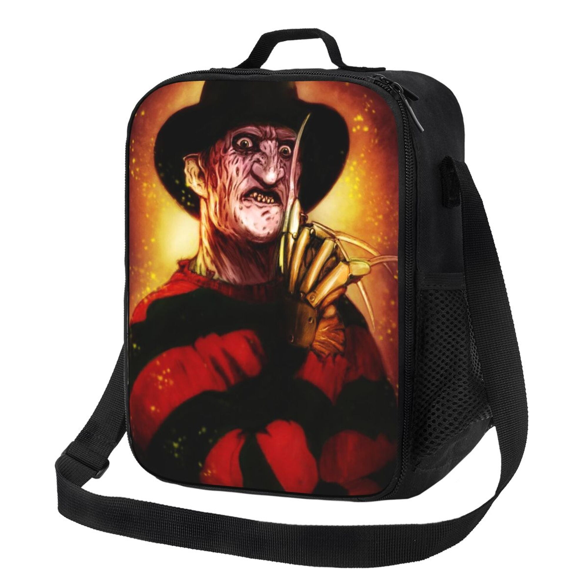 Horror Freddy Krueger Art Lunch Bag Tote Shoulder Bags Insulated Lunch ...