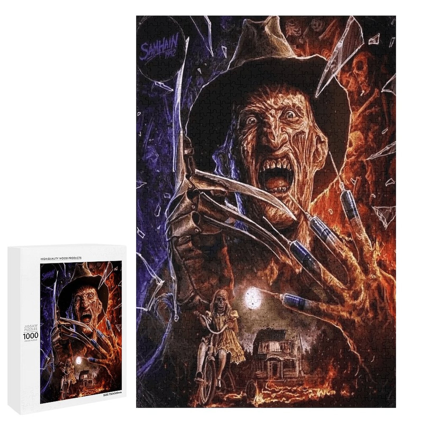 Horror Freddy Krueger Jigsaw Puzzle 1000 PCS Puzzles Art for Adults ...