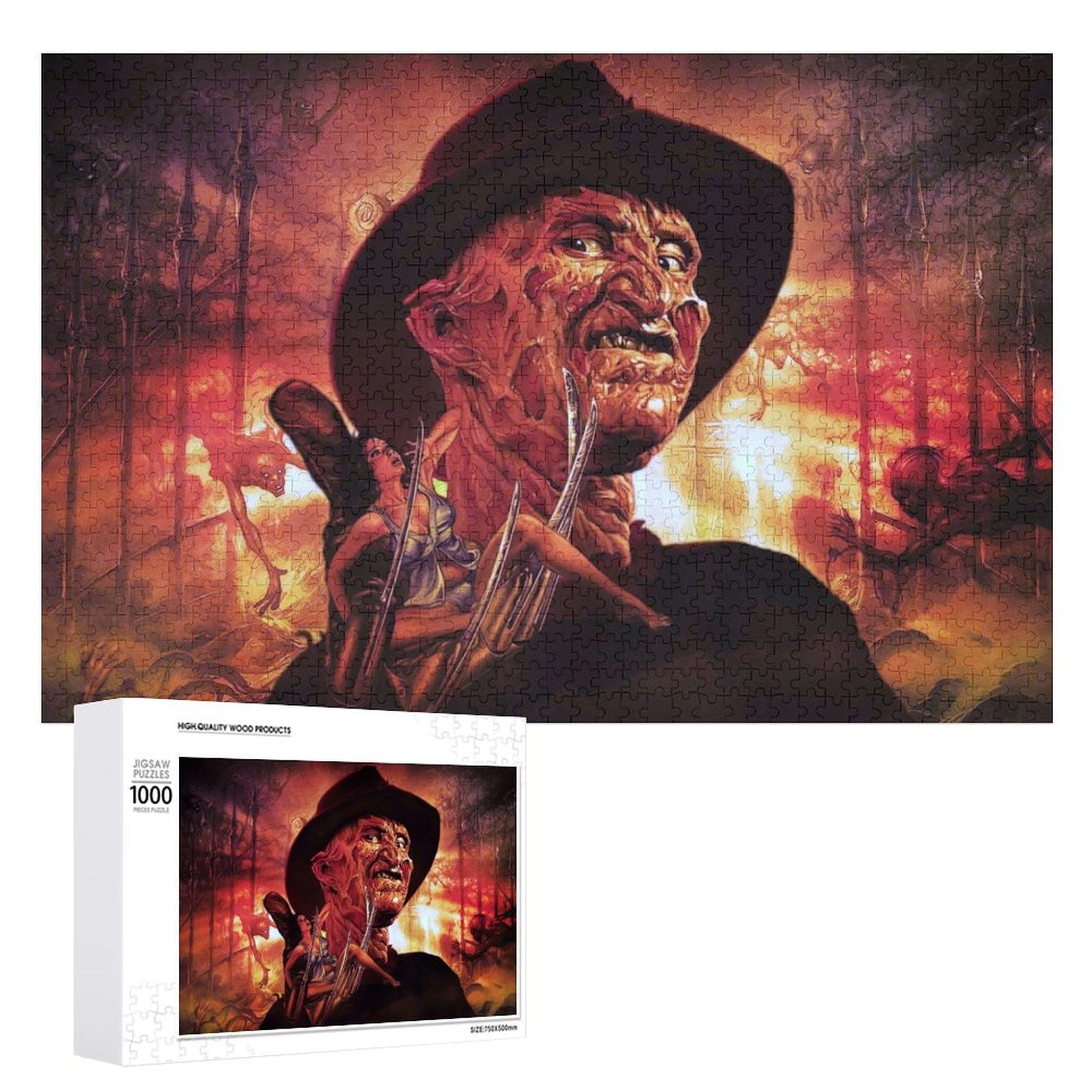 Horror Freddy Krueger Jigsaw Puzzle 1000 PCS Puzzles Art for Adults ...