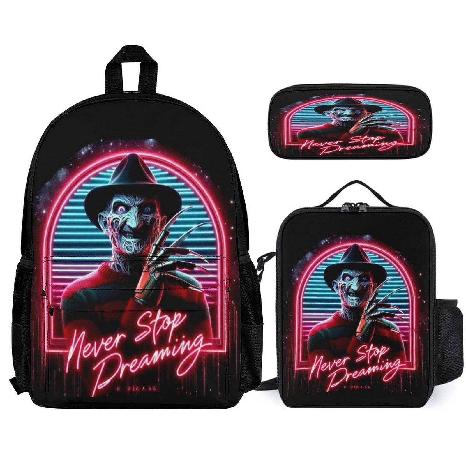 Horror Freddy Movie Krue-Ge2 Backpack Set 16.5In Backpacks with Pencil ...