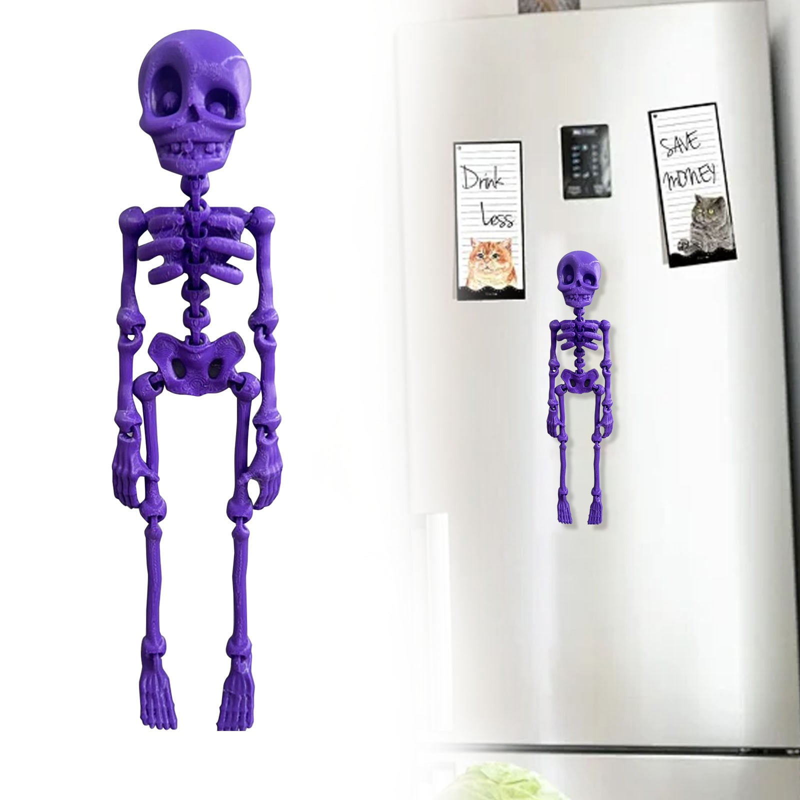 Horror Fridge Magnets Poseable Skeleton 3D Printed Skull with ...