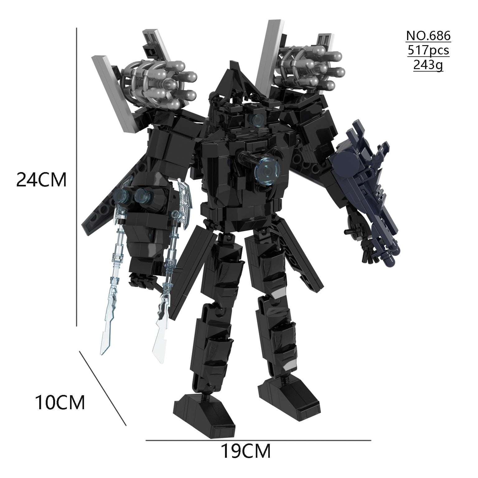 Horror Game Building Blocks Cartoon Doll Model Children's Birthday ...