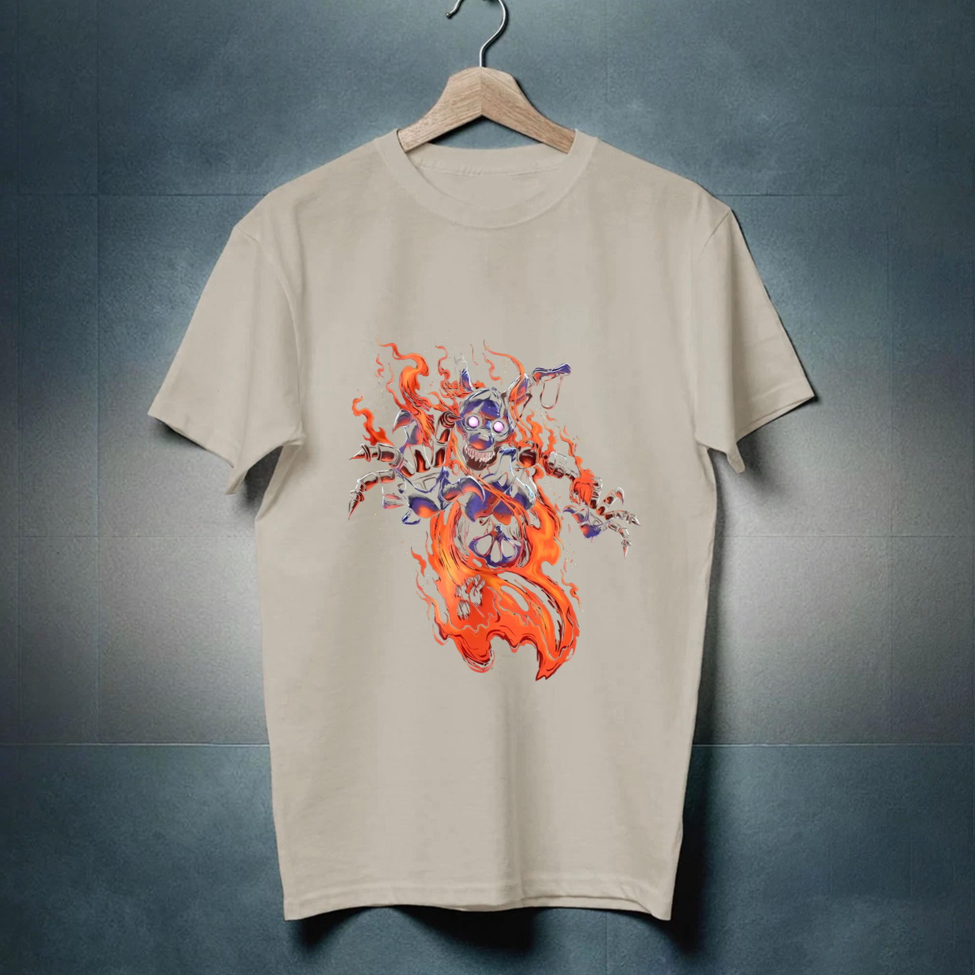 Horror Game Fire Character Graphic T-Shirt, Scary Design - Walmart.com