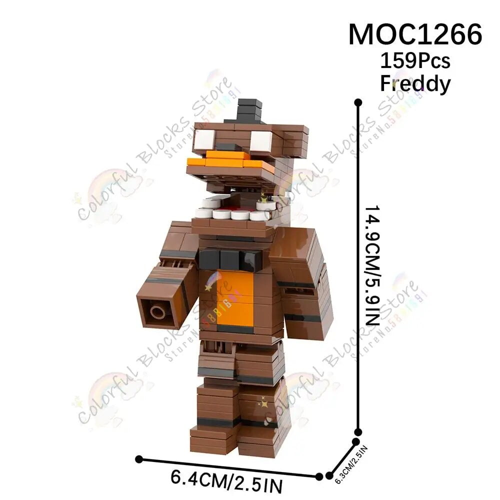 Horror Game Midnight Bear Series Building Blocks DIY Concert Stage ...