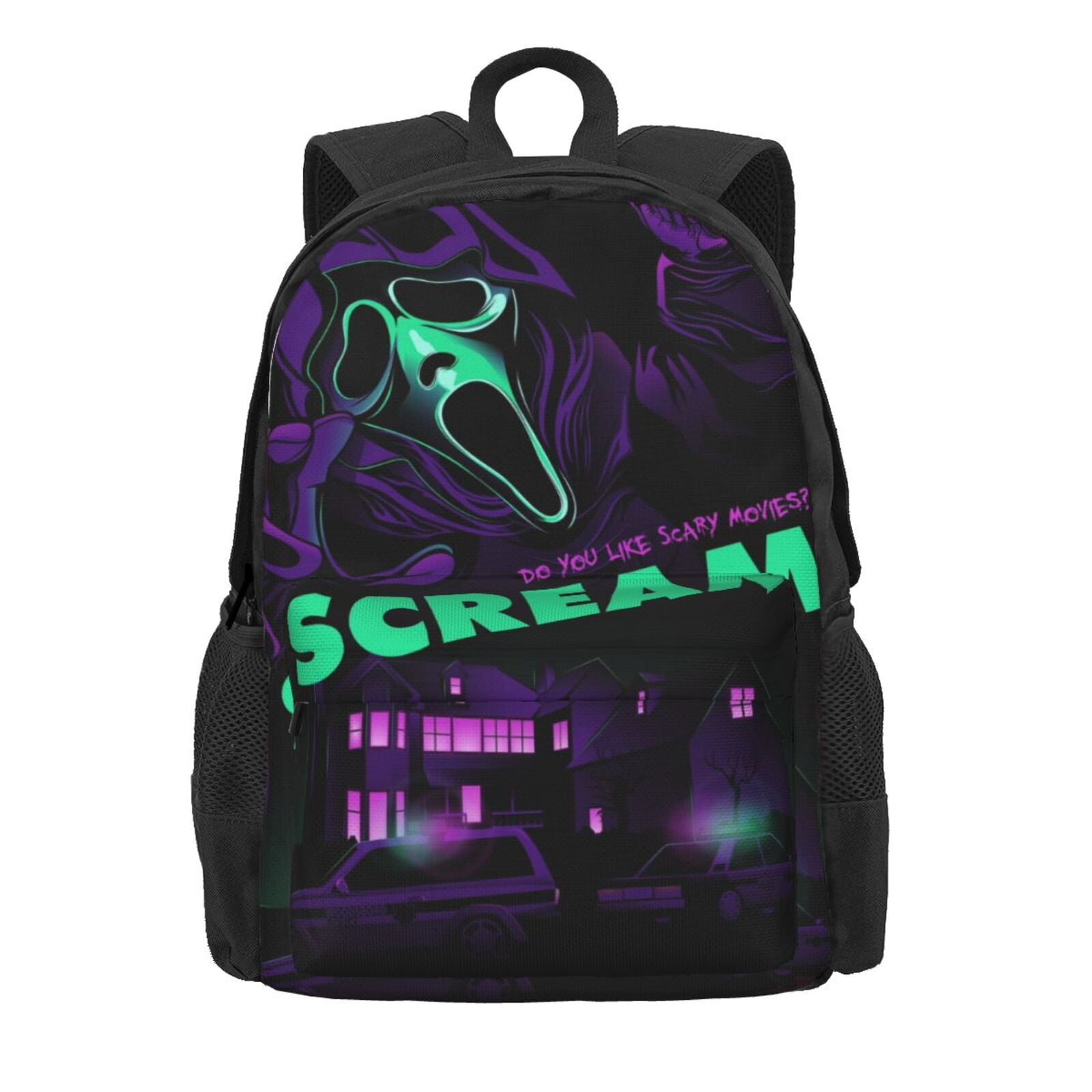 Horror Ghostface Scream Backpack Adjustable Daypack Large Capacity ...