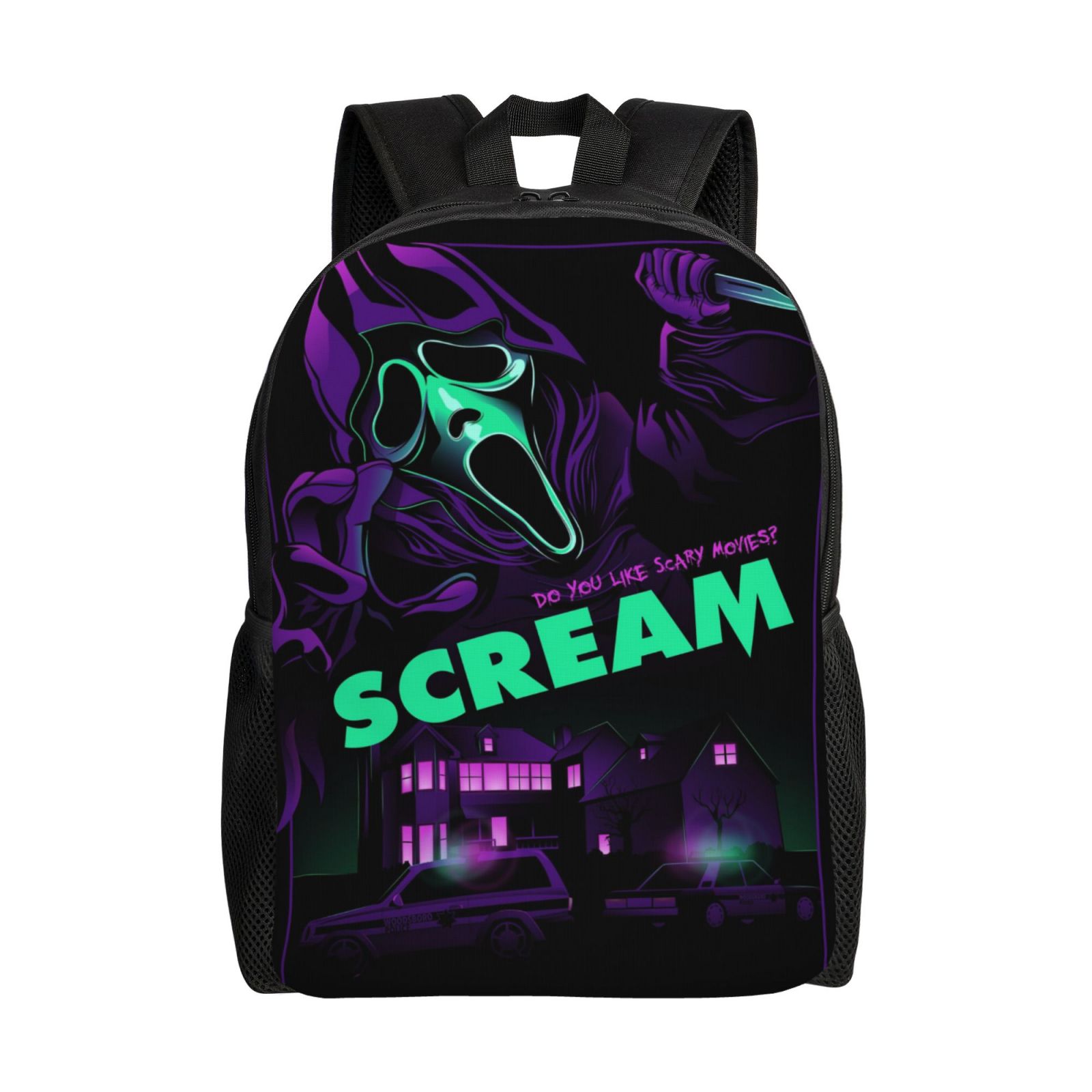 Horror Ghostface Scream Backpack Casual Adjustable Bookbag School Bag ...