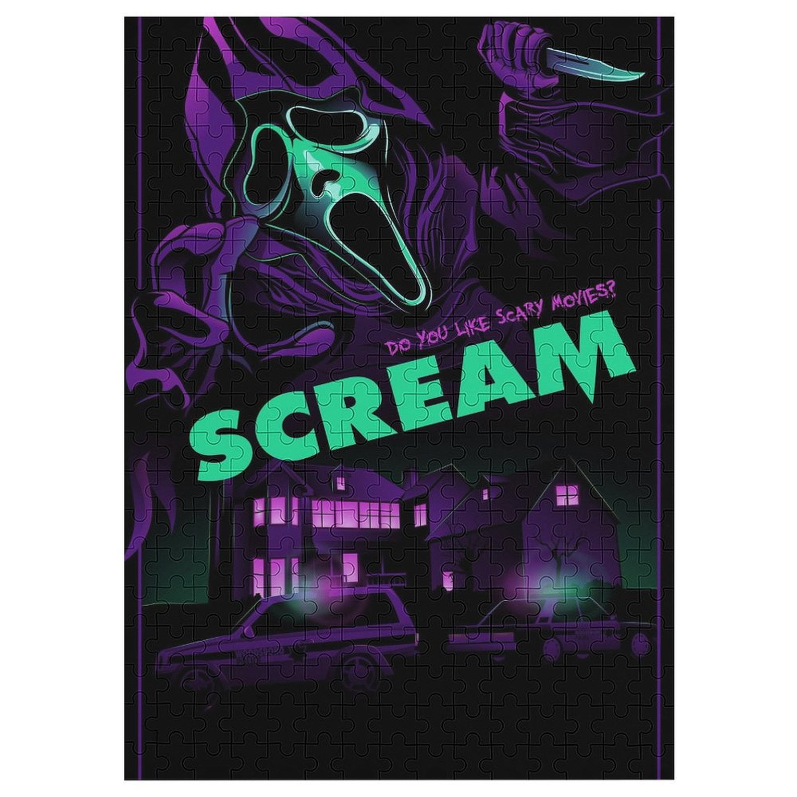 Horror Ghostface Scream Wooden Puzzle Home Decoration Interlocking ...