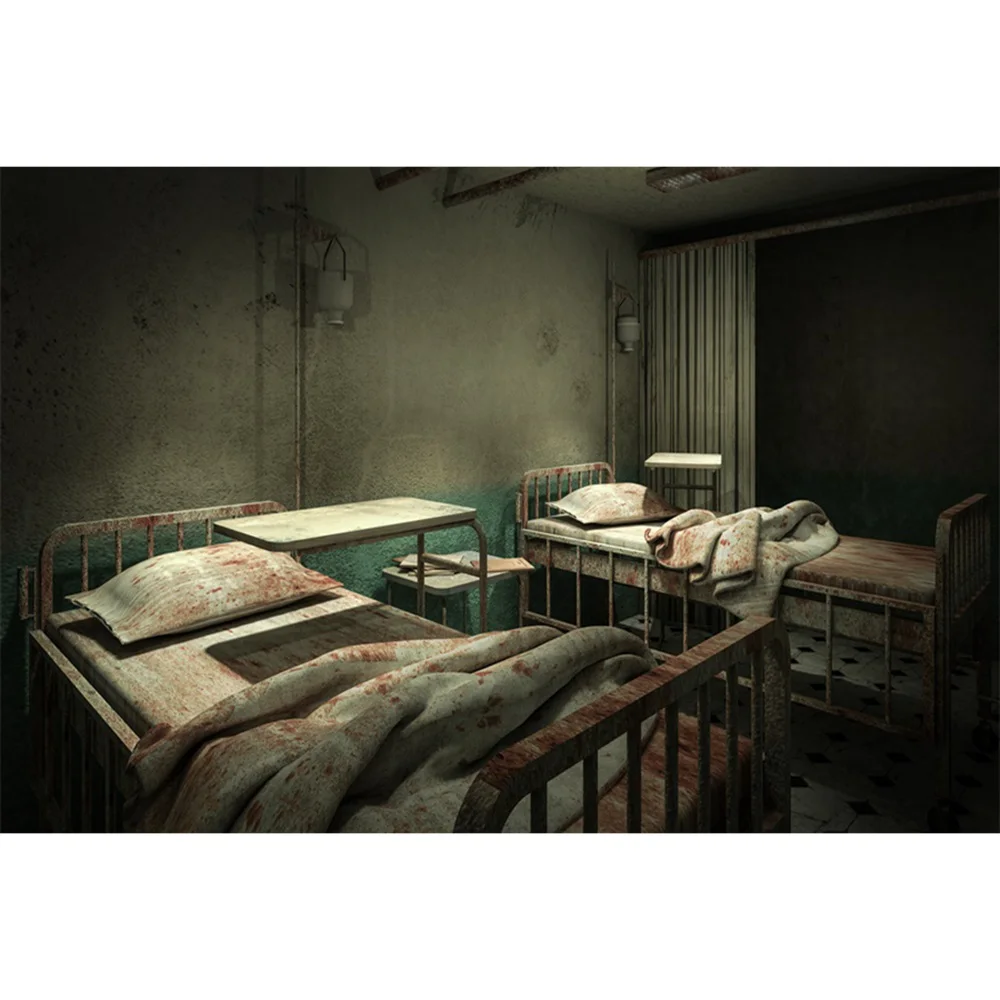 Horror Hallowe ration Photography Backdrop Creepy Hospital Classroom ...