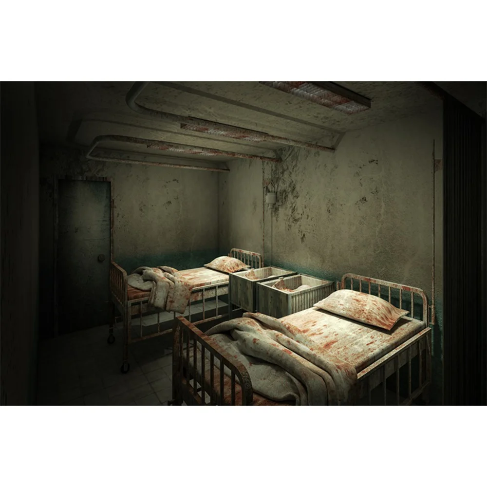 Horror Hallowe ration Photography Backdrop Creepy Hospital Classroom ...
