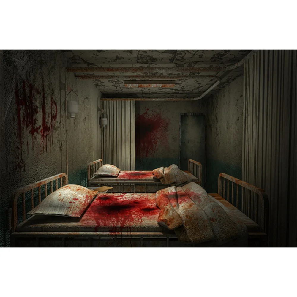 Horror Hallowe ration Photography Backdrop Creepy Hospital Classroom ...