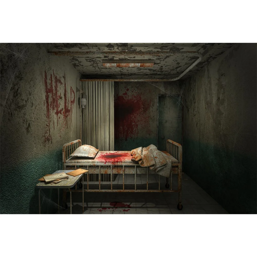 Horror Hallowe ration Photography Backdrop Creepy Hospital Classroom ...