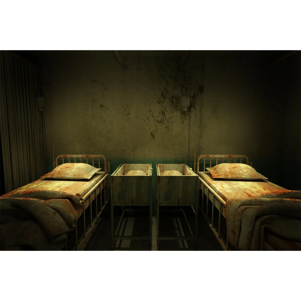 Horror Hallowe ration Photography Backdrop Creepy Hospital Classroom ...
