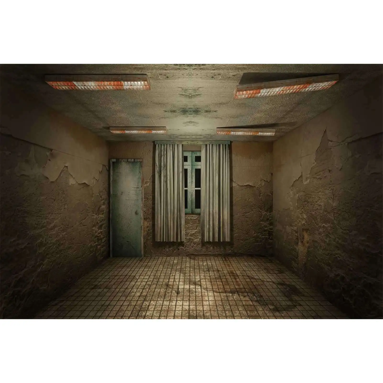 Horror Hallowe ration Photography Backdrop Creepy Hospital Classroom ...