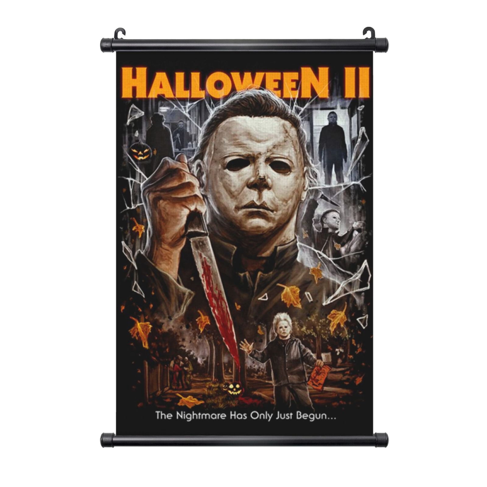 Horror Halloween 2 Michael Myers Black Plastic Shaft Hanging Poster ...