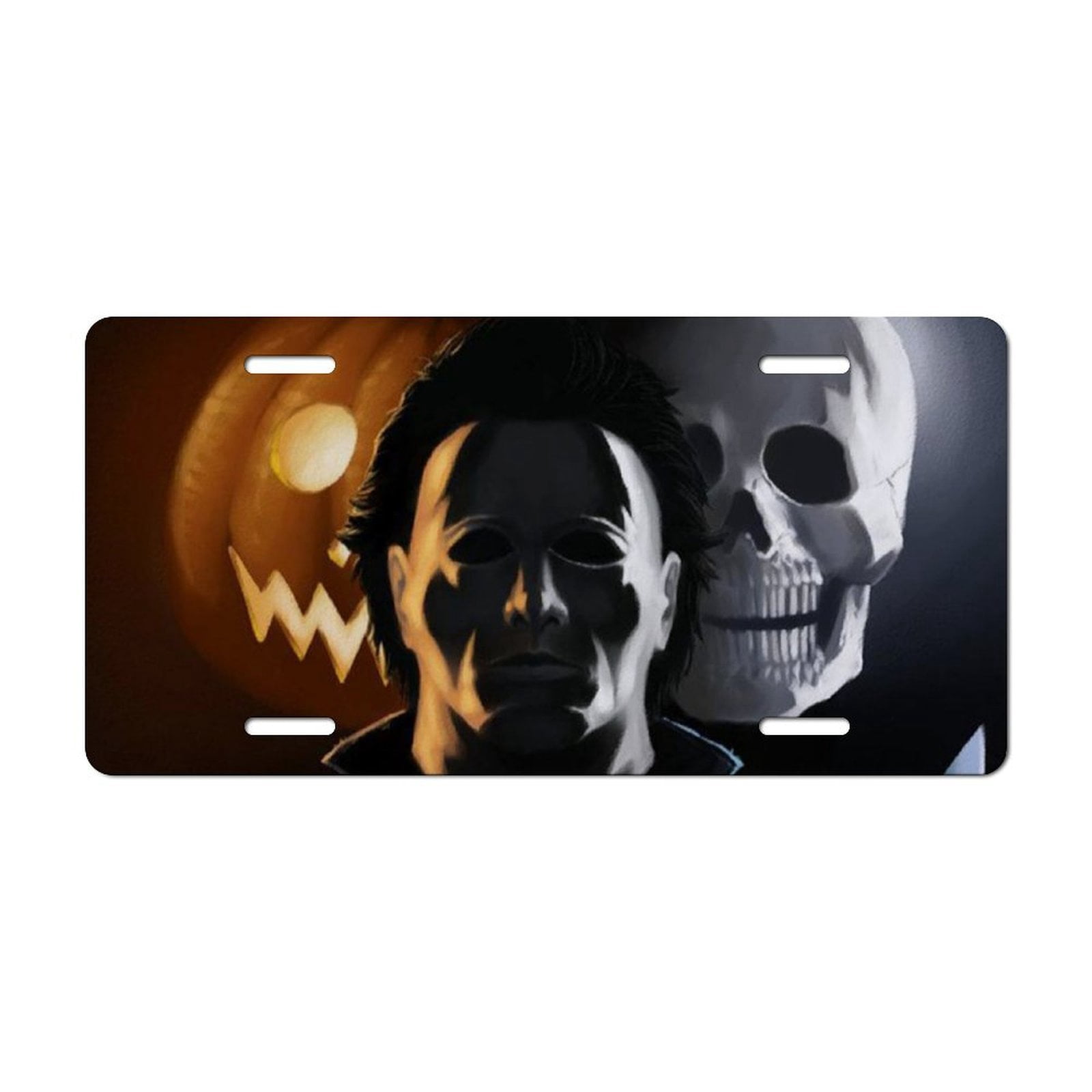 Horror Halloween Michael Myers License Plate Cover Aluminum For Various ...
