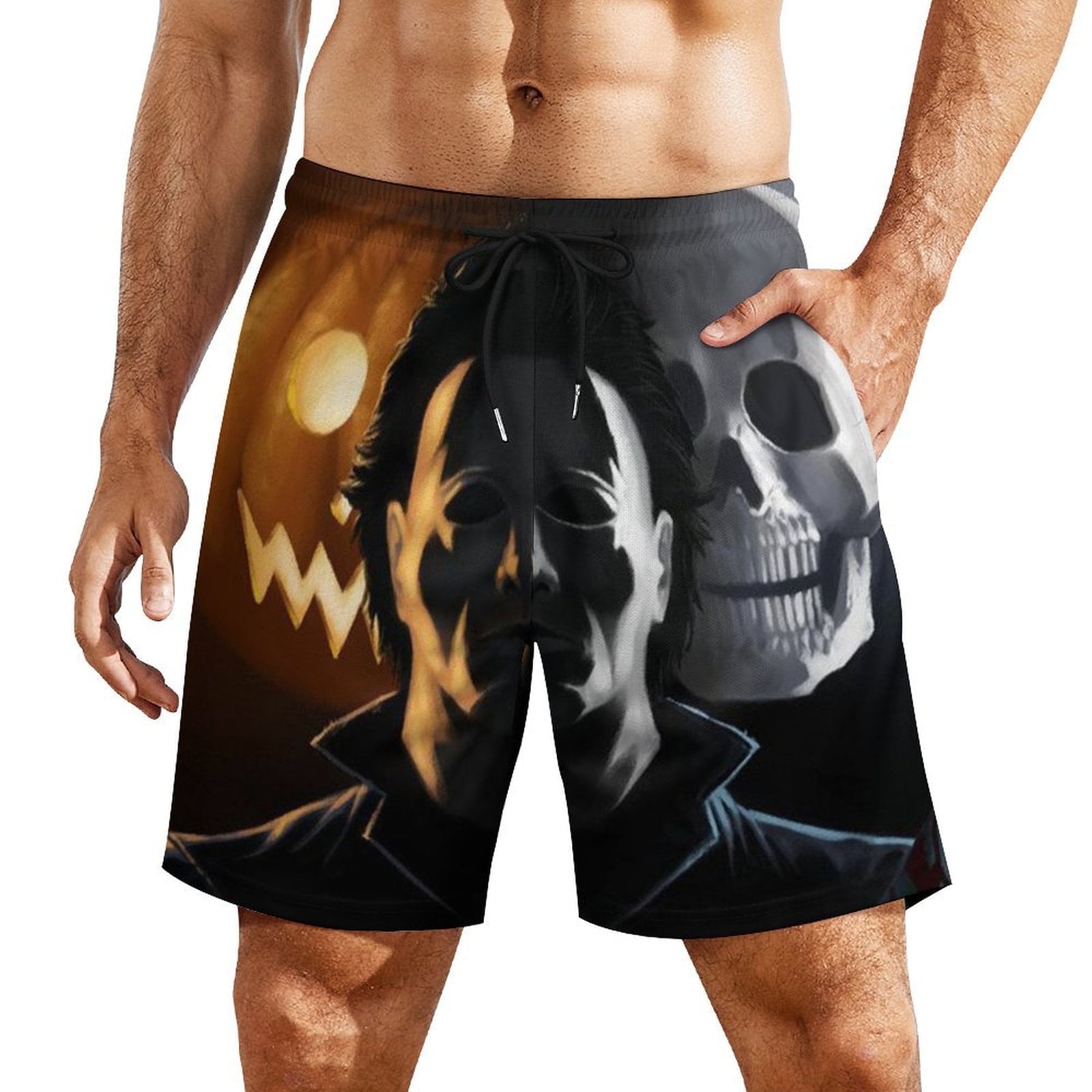 Horror Halloween Michael Myers Men's Board Shorts Swim Trunks Quick Dry ...