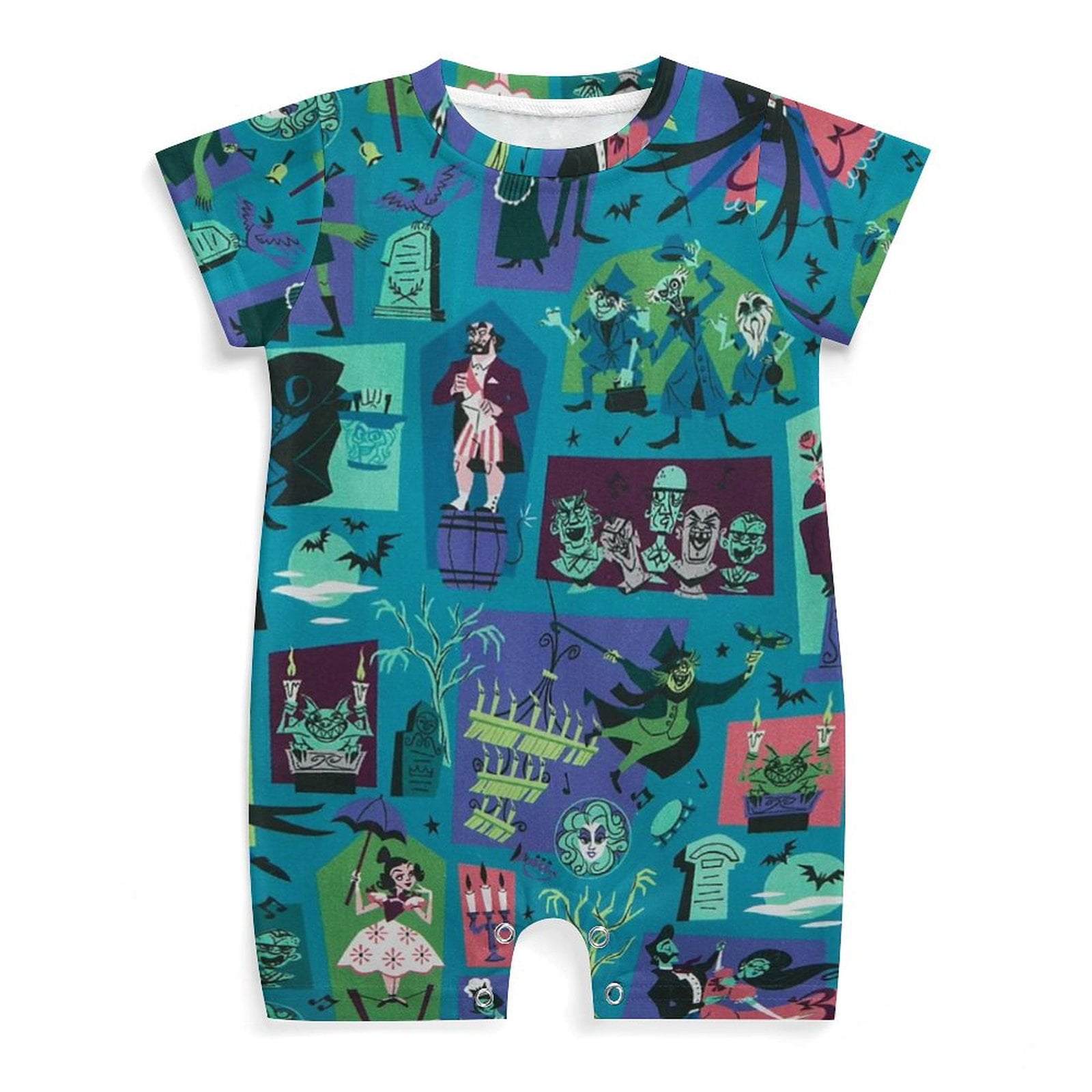 Horror Haunted Mansion Baby Romper Jumpsuit Summer Short Sleeve One ...