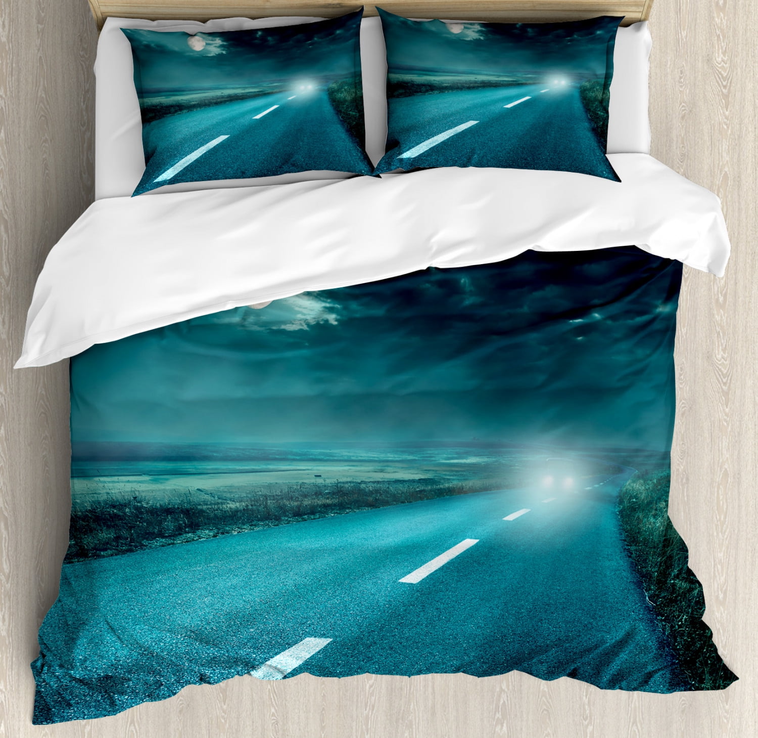 Horror House Decor King Size Duvet Cover Set, Highway Road to Hell ...