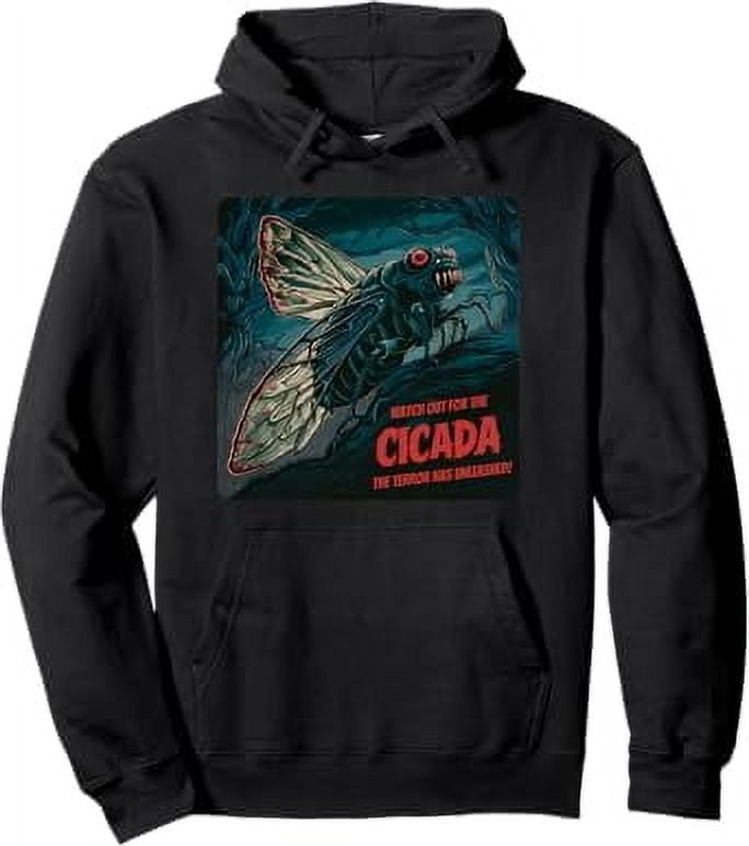 Horror Humor Terror Unleashed Cicadas Vintage Retro Poster Pullover ...
