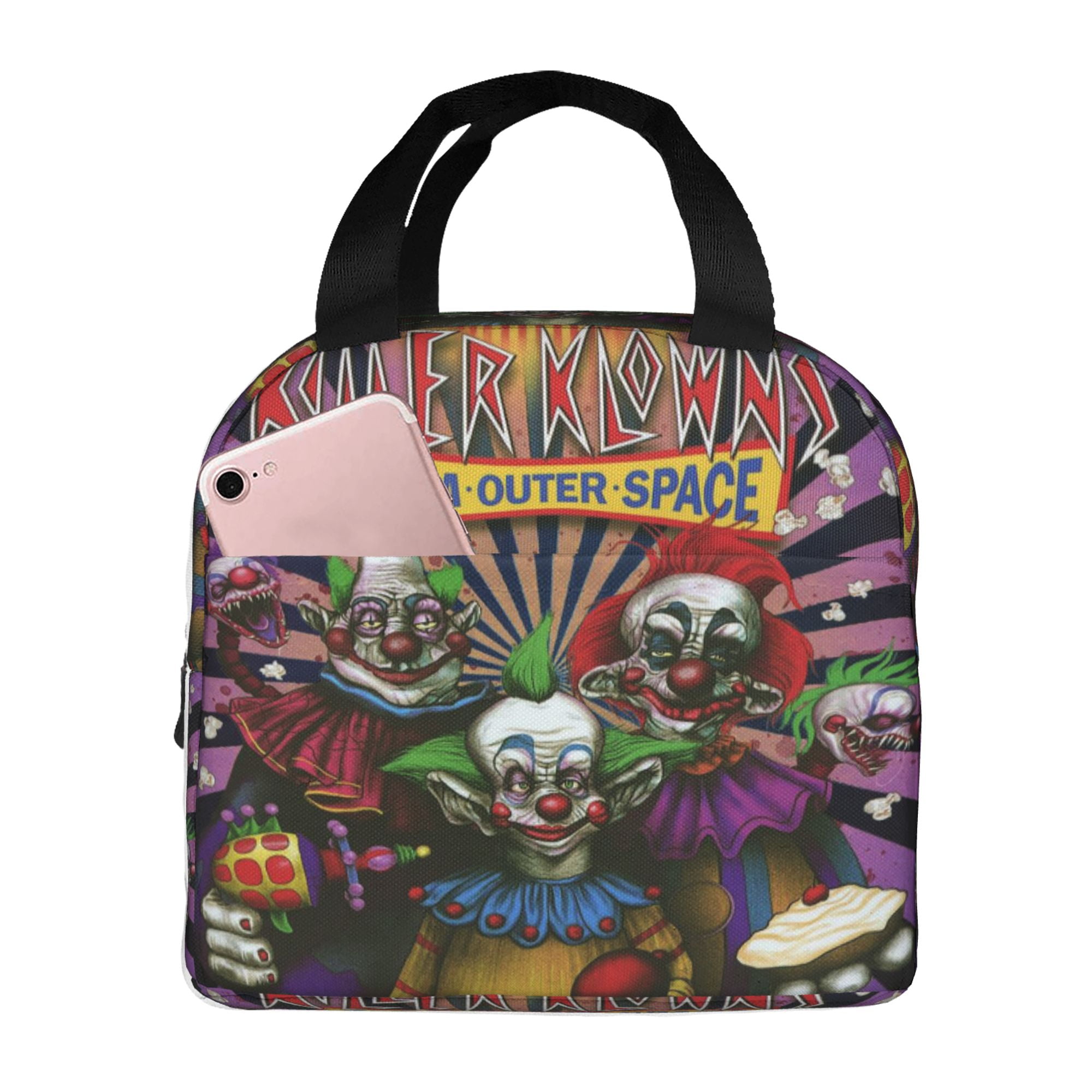 Horror Killer Klowns Outer Space Lunch Bag Tote Shoulder Bags Insulated ...
