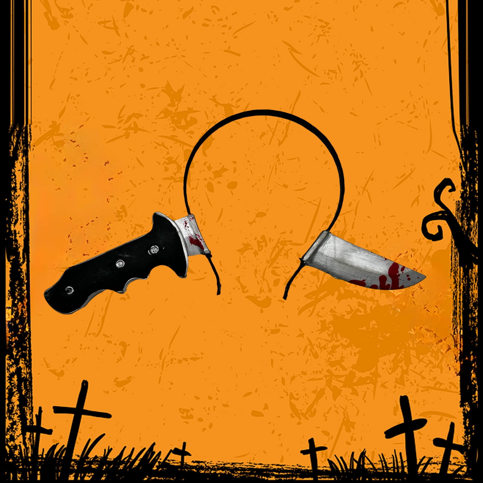 Horror Knife Headband for Halloween - Realistic Bloody PU Headpiece for ...