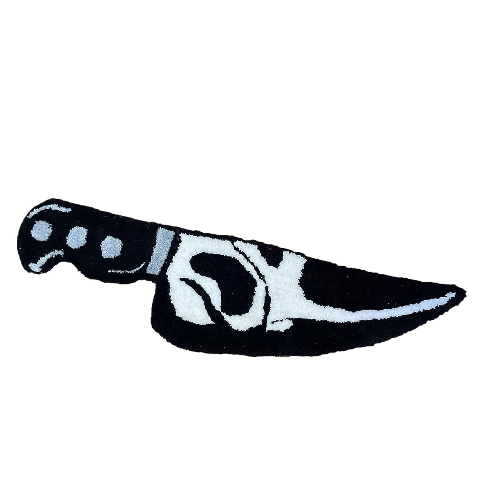 Horror Knife Shape Rug, Versatile Warm Easy To Clean Wearable Skull ...
