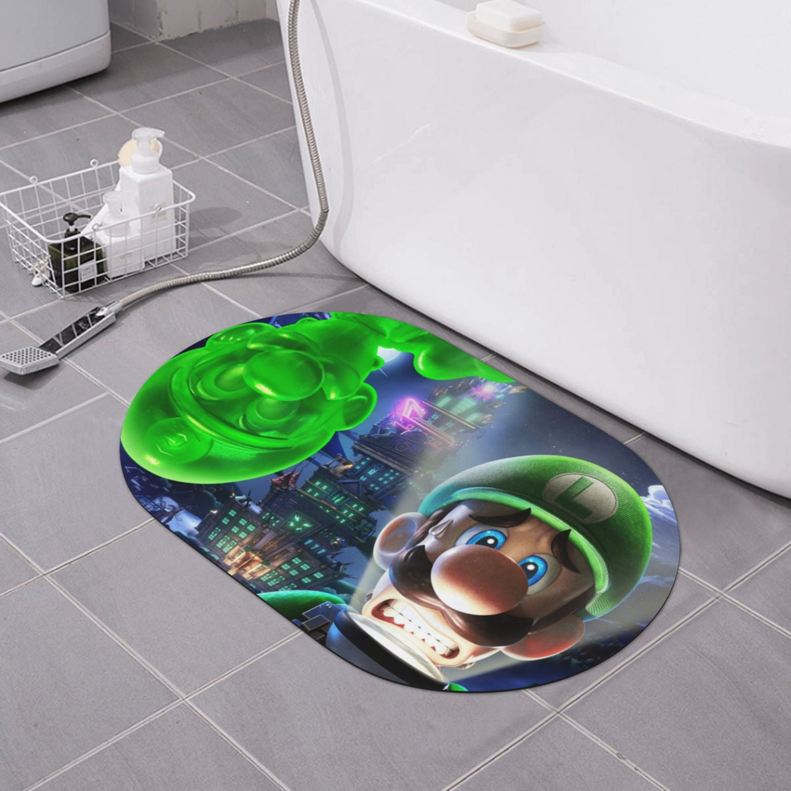 Horror Luigi's Mansion Diatom Mud Mat Soft Super Absorbent Bath Mat Non ...