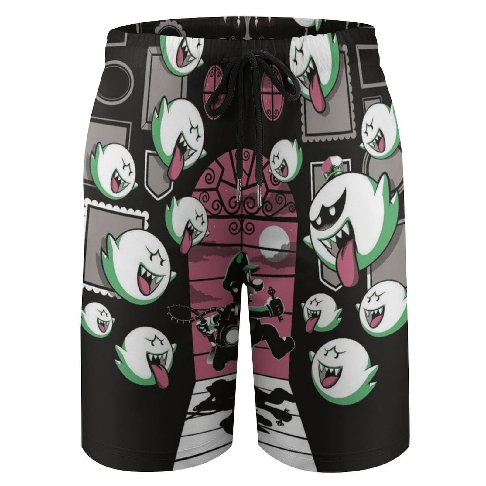 Horror Luigi's Mansion Teen Board Shorts Summer Boy's Swim Trunks ...