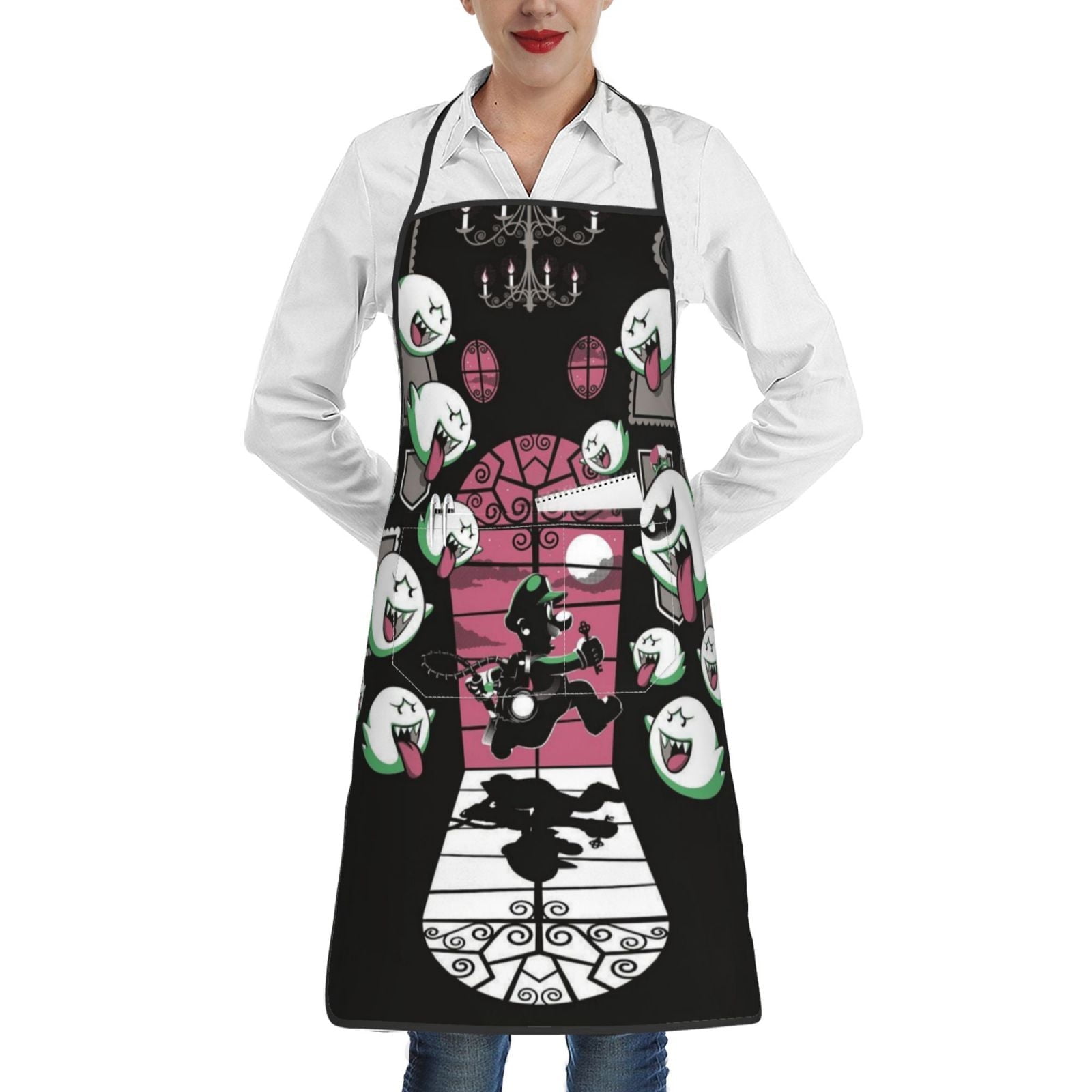 Horror Luigi's Mansion Waterproof Apron Home Decor Kitchen Fashion ...