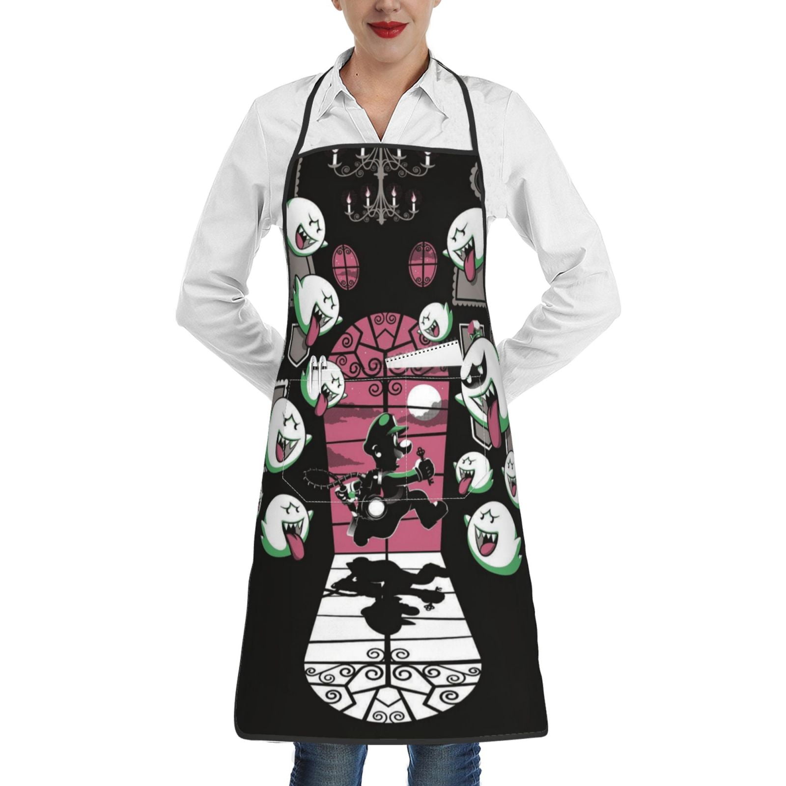 Horror Luigi's Mansion Waterproof Apron Home Decor Kitchen Fashion ...
