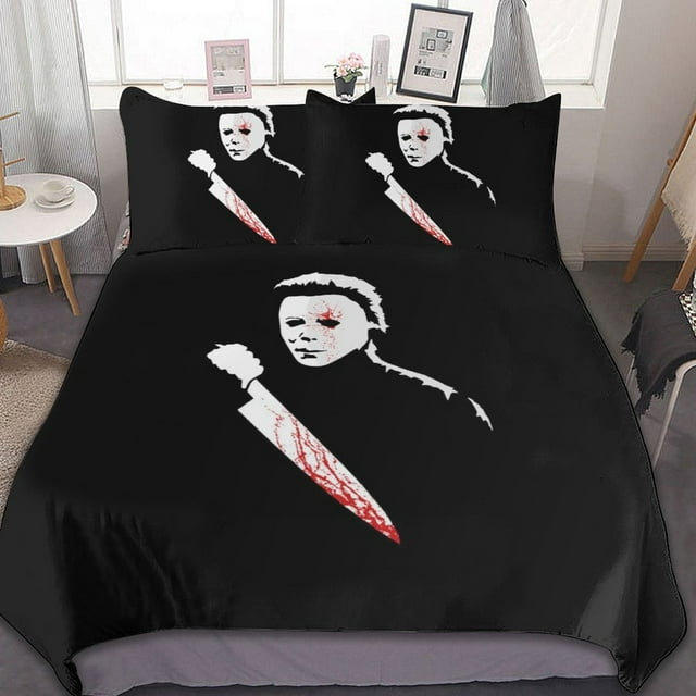 Horror Michael Myers 3 Piece Bedding Sets Decor Comforter Sets With One ...
