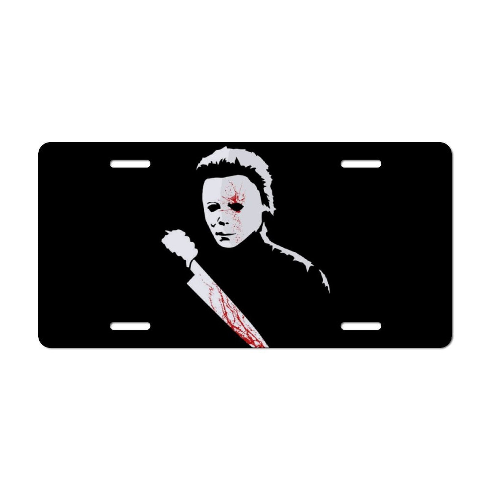 Horror Michael Myers License Plate Cover Aluminum For Various Car Truck ...