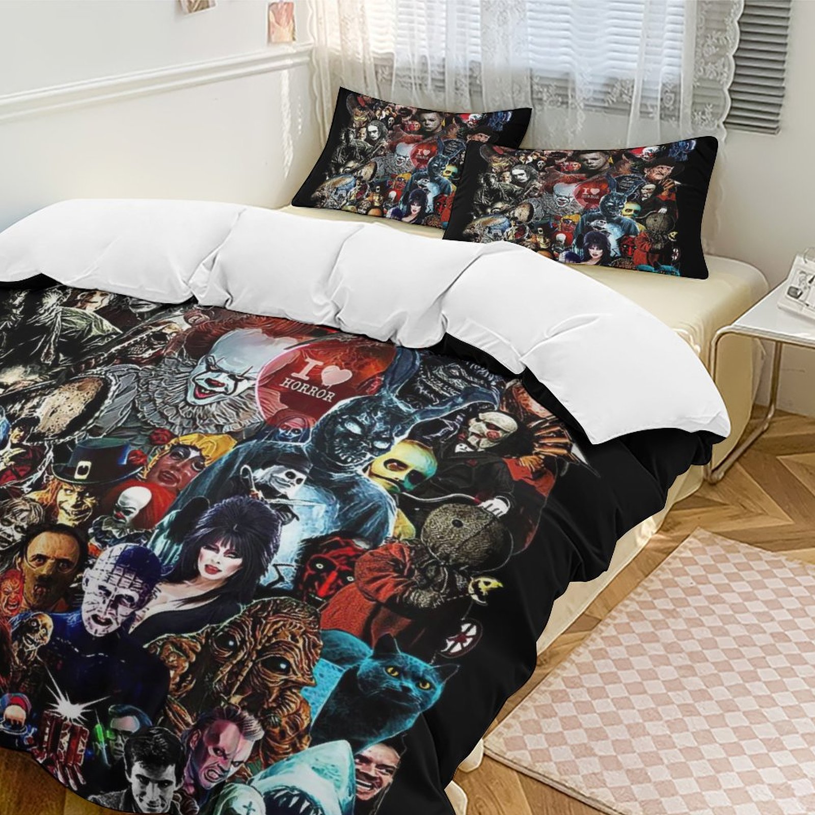 Horror Movie 3 Piece Bedding Set Cartoon Comforter Set Cute Duvet Cover ...