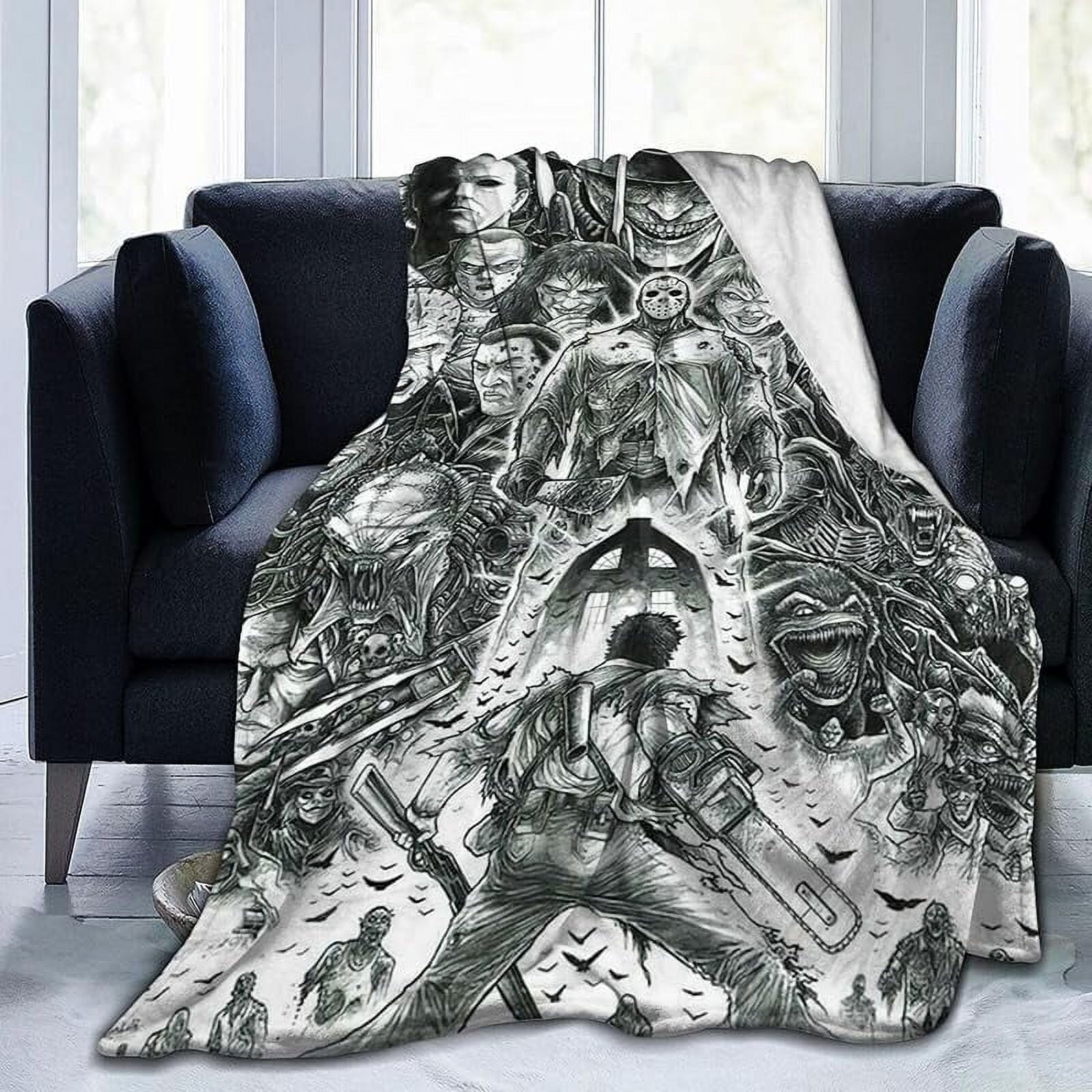 Horror Movie Blanket, Halloween Throw Blanket Warm Plush Cozy Soft ...