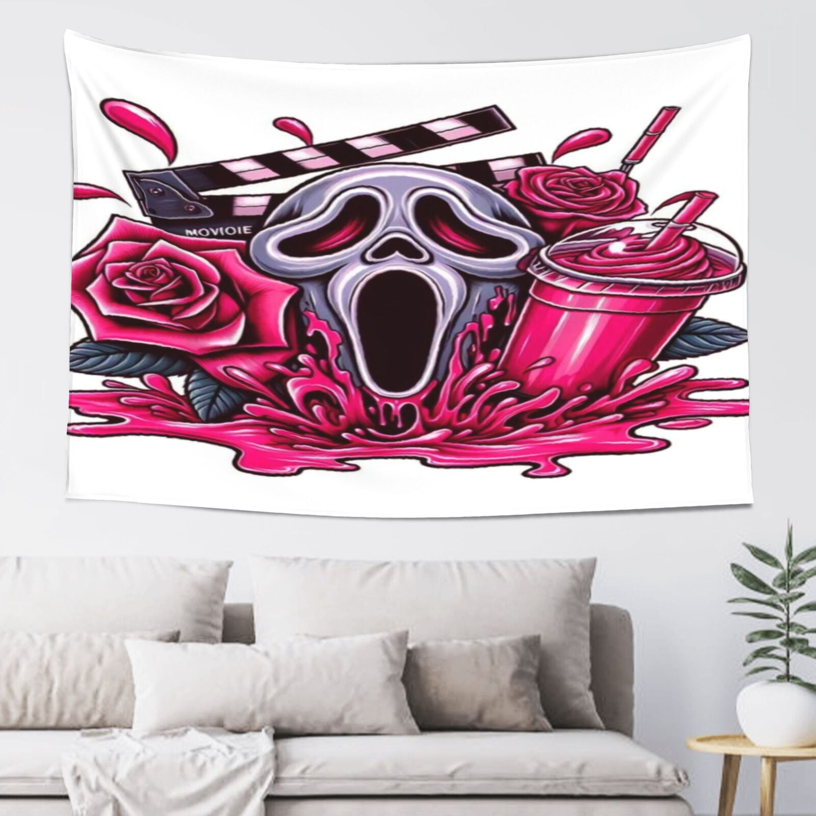 Horror Movie Character Tapestry, Halloween Tapestry Horror Style Wall ...