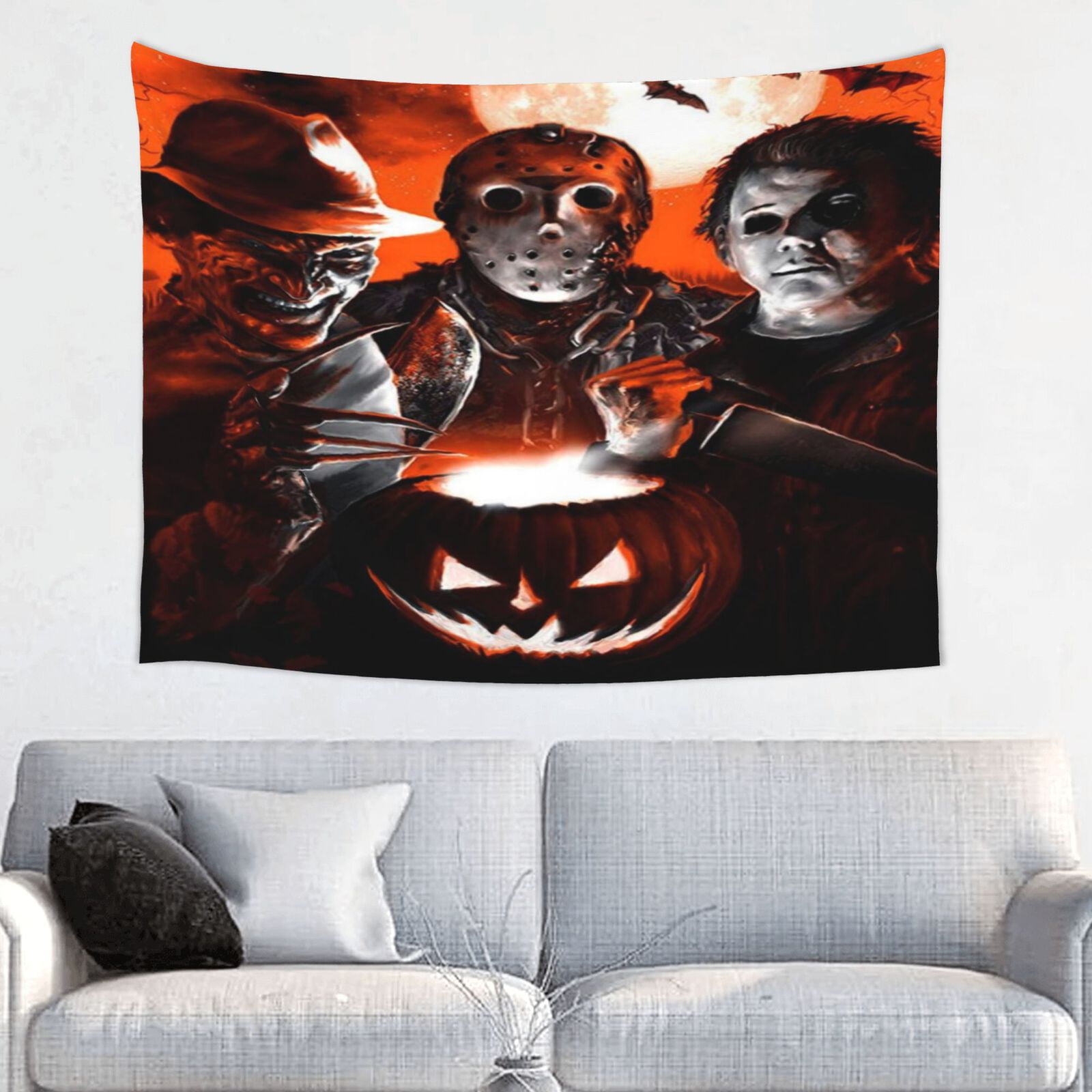 Horror Movie Character Tapestry, Halloween Tapestry Horror Style Wall ...