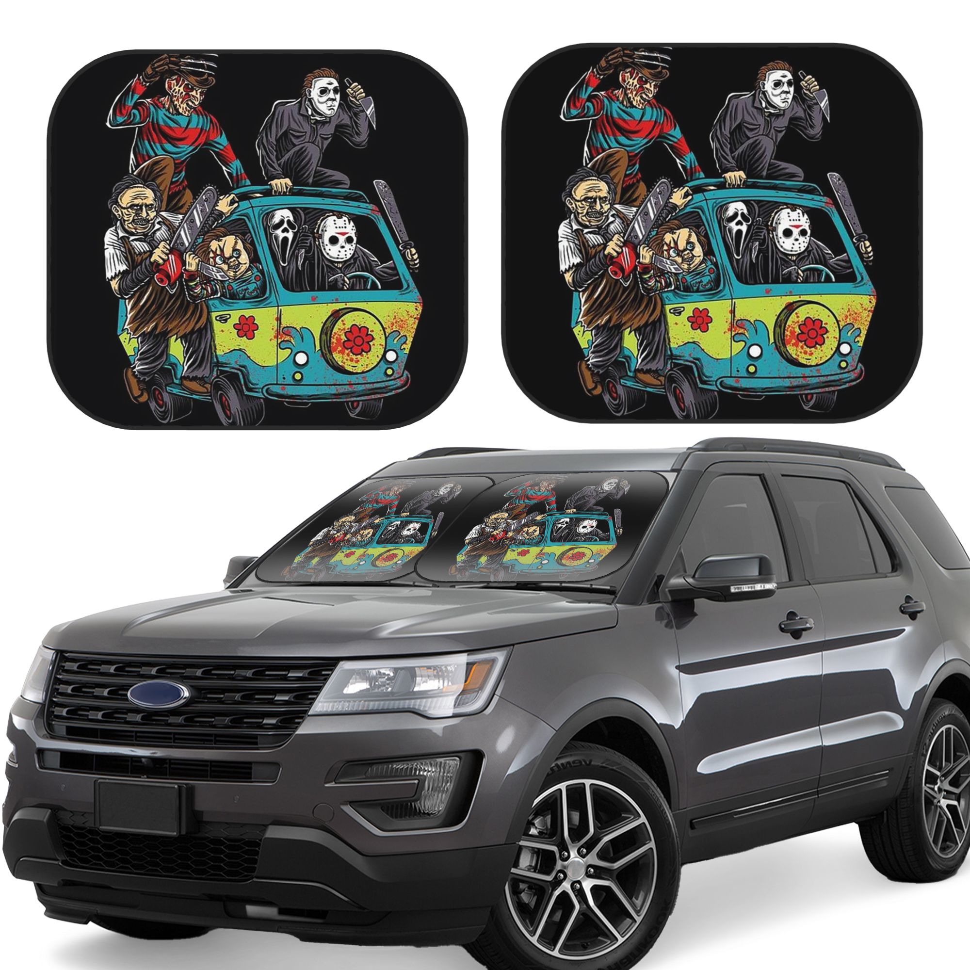 Horror Movie Characters Car Windshield Sunshade Automotive Sun Shade ...